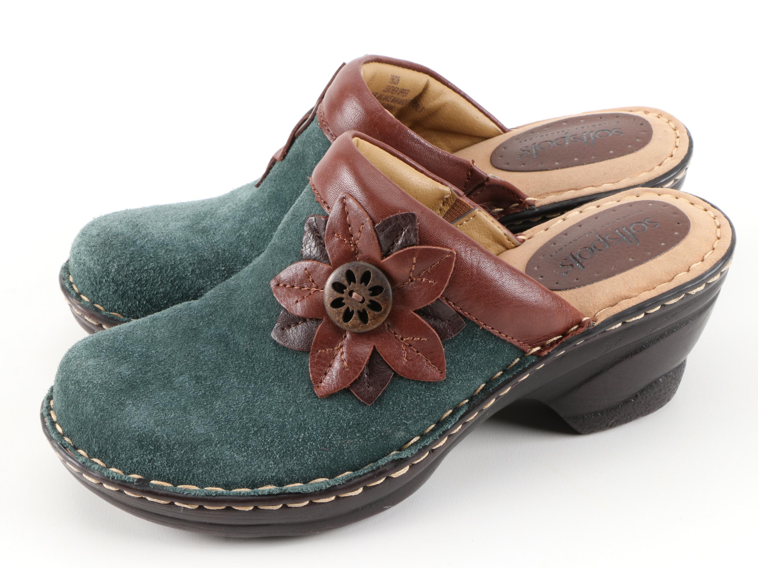 Eürosoft by Söfft and Softspots Suede and Leather Clogs | EBTH