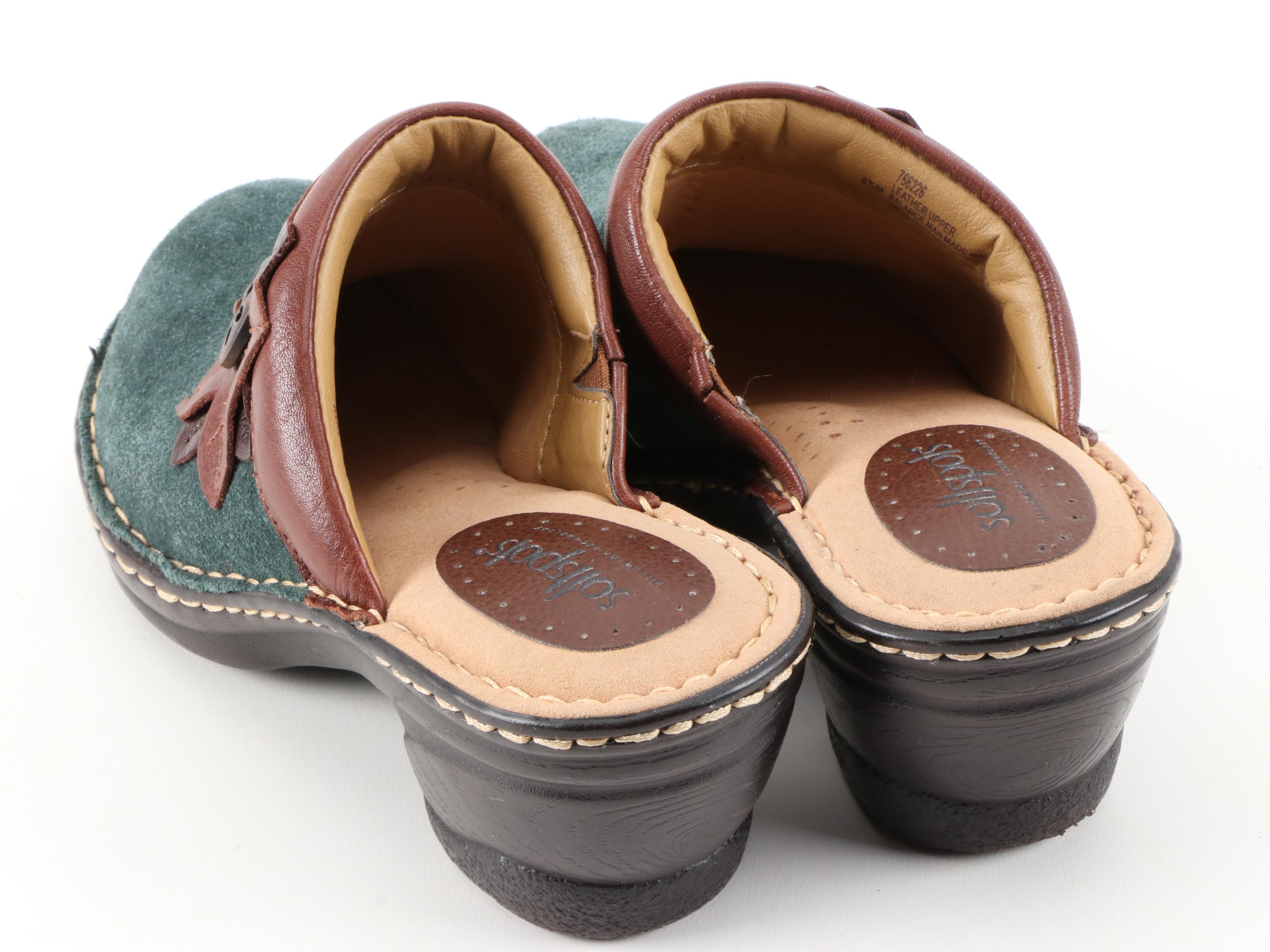 Eürosoft by Söfft and Softspots Suede and Leather Clogs | EBTH
