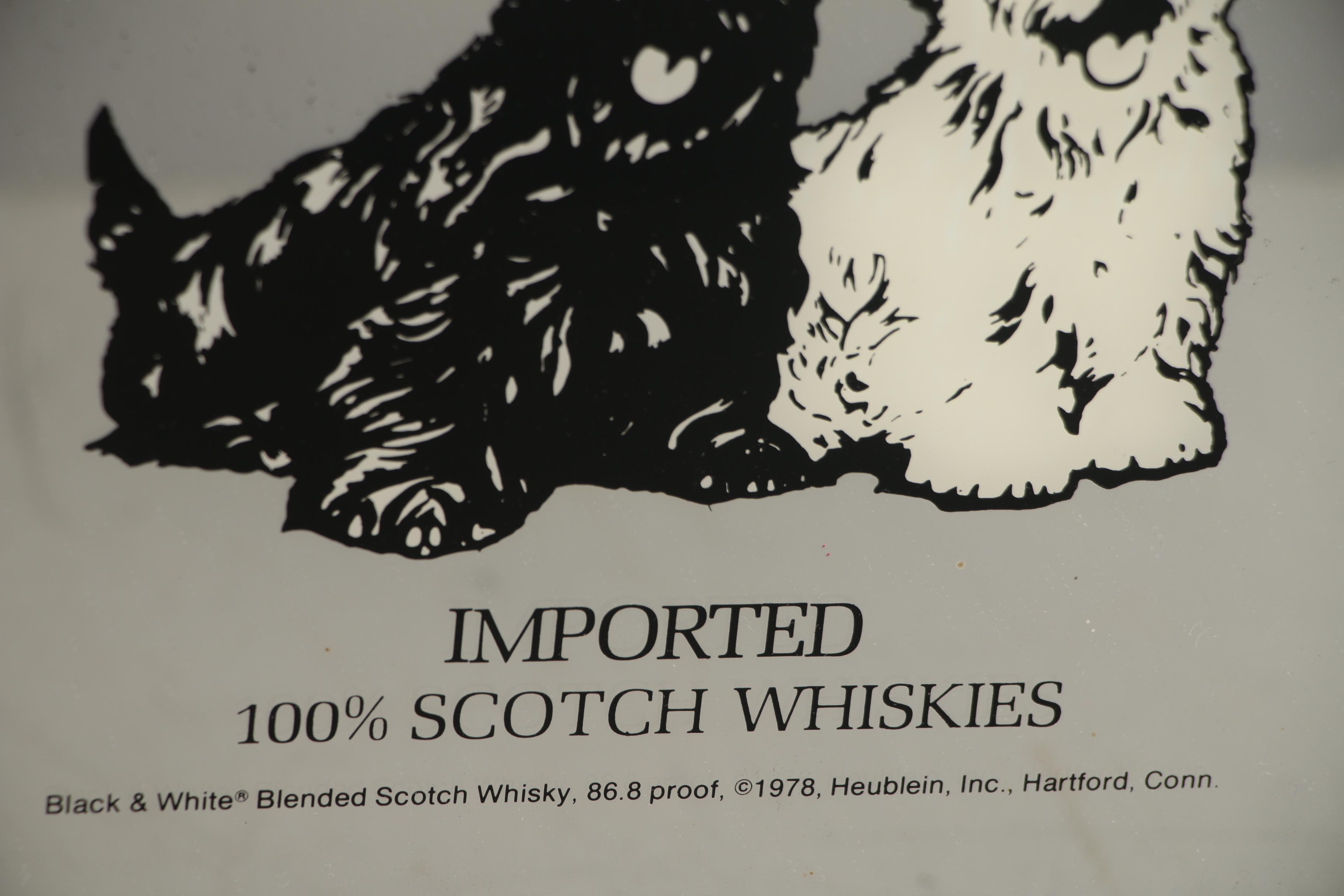 Cutty Shark and Black & White Scotch Whiskey Advertising Mirror Framed ...