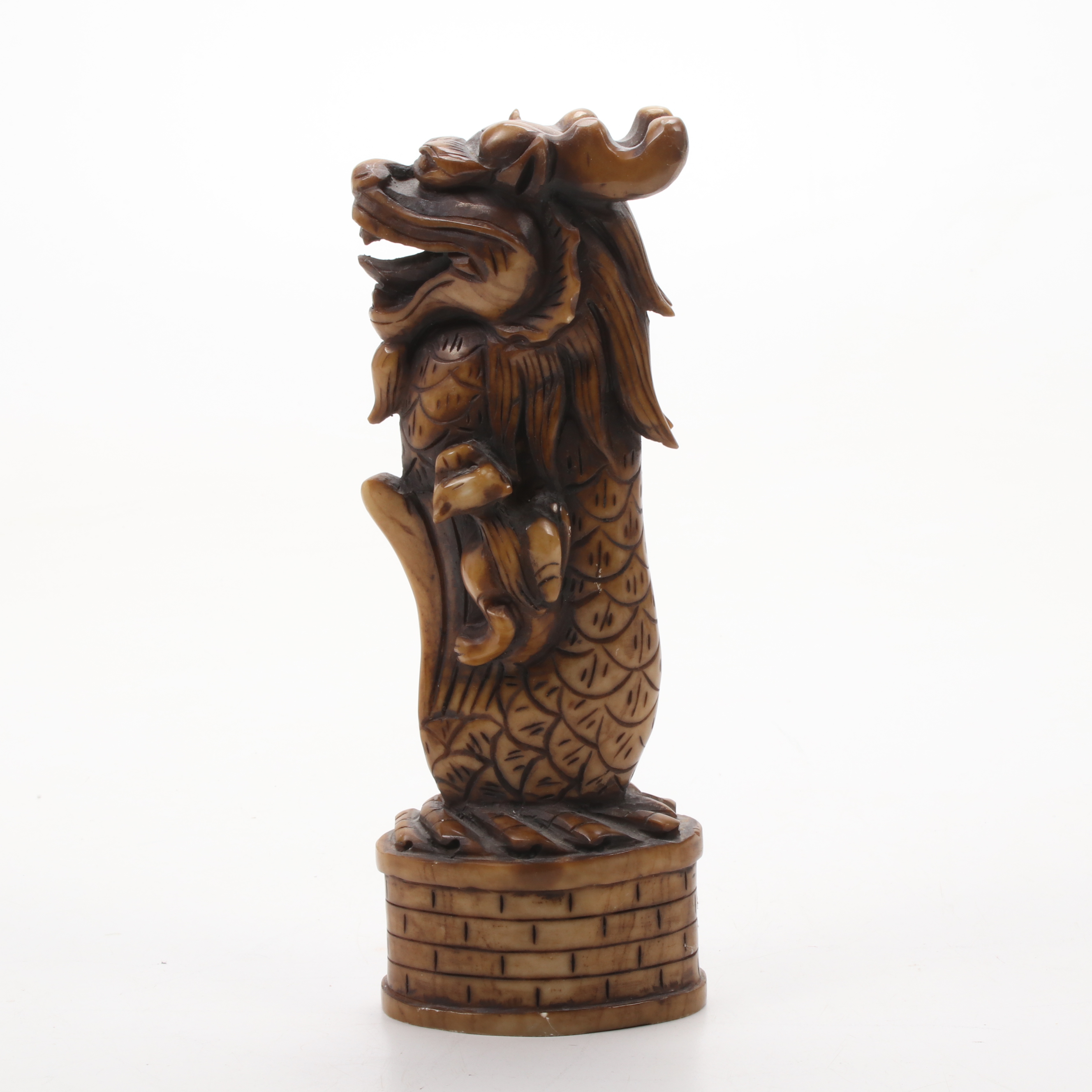 Chinese Carved Stone Qirin Figure | EBTH