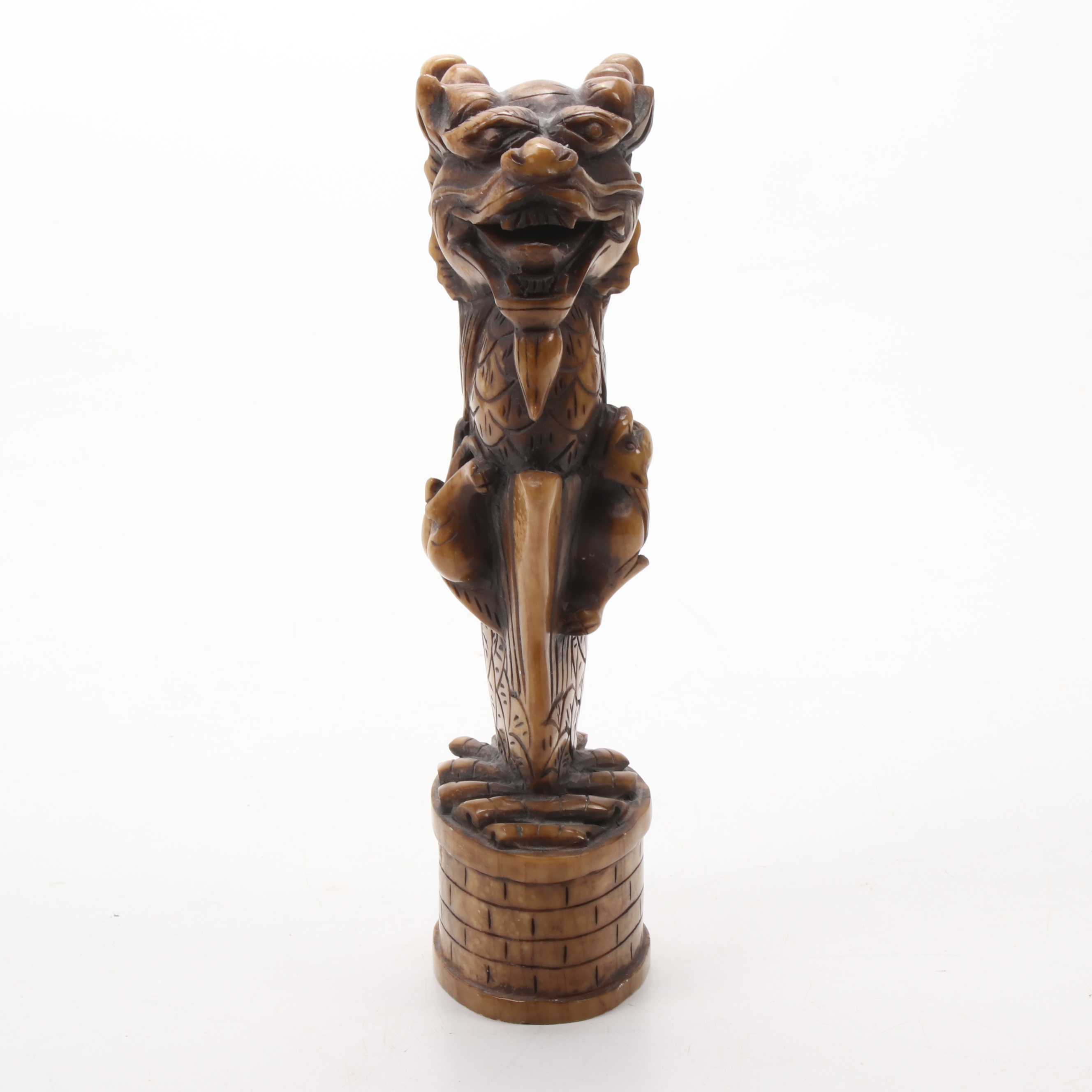 Chinese Carved Stone Qirin Figure | EBTH