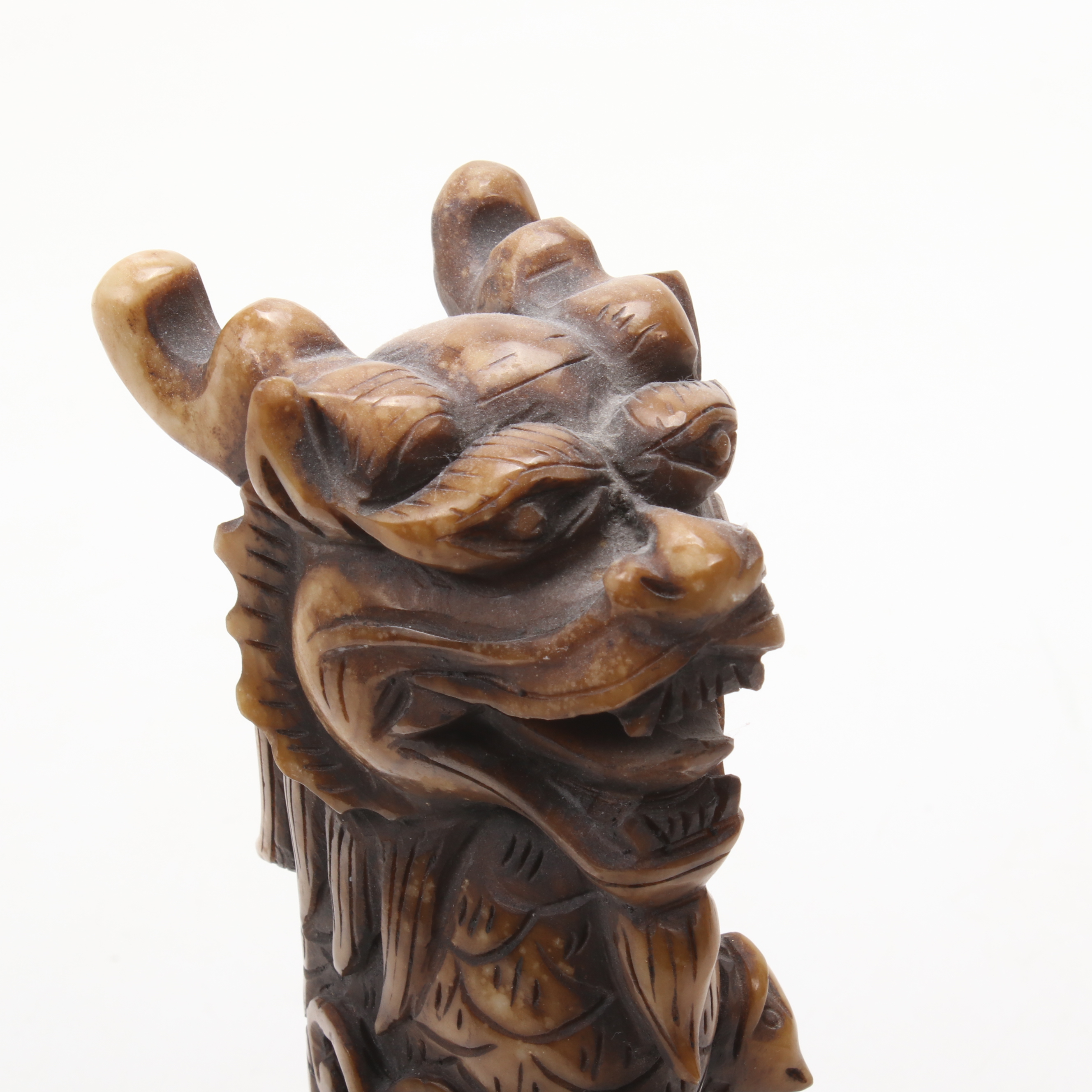 Chinese Carved Stone Qirin Figure | EBTH