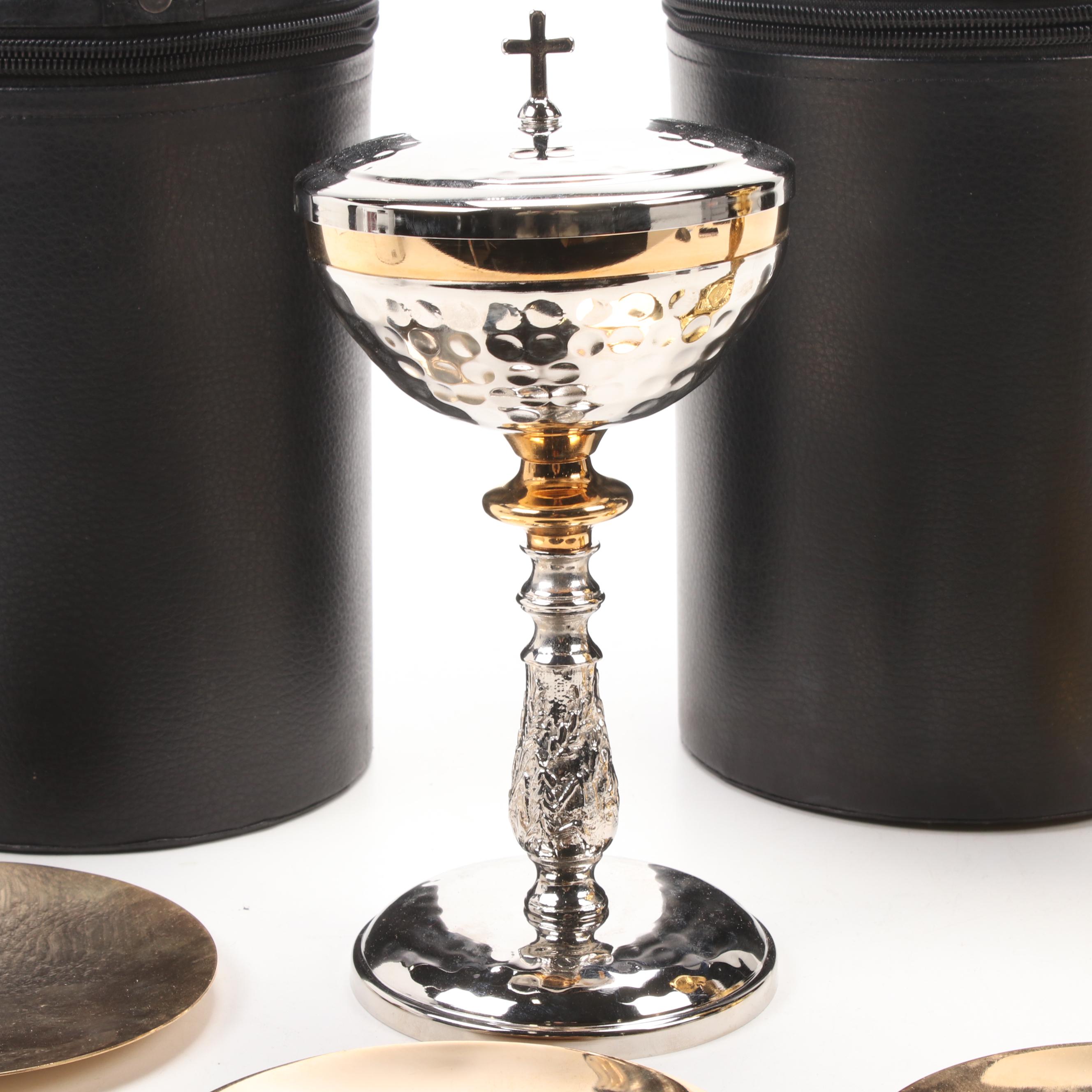 Catholic Communion Cup and Ciborium with Patens | EBTH