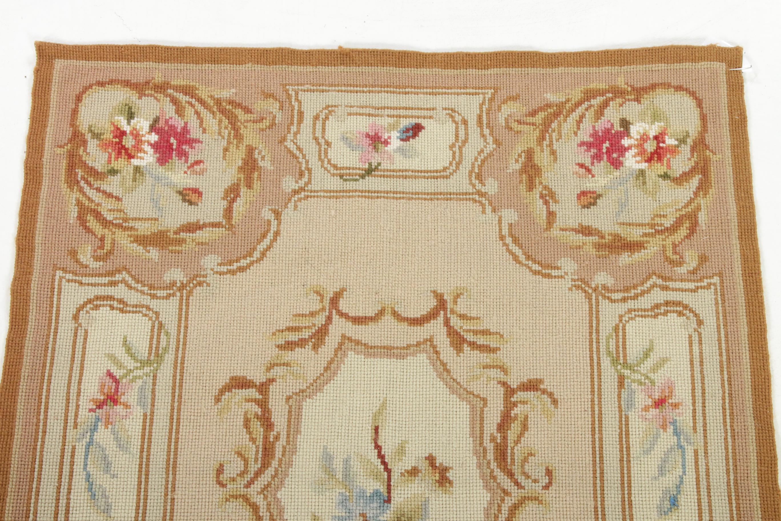 2'0 x 3'0 Handmade French Aubusson Style Needlepoint Rug | EBTH