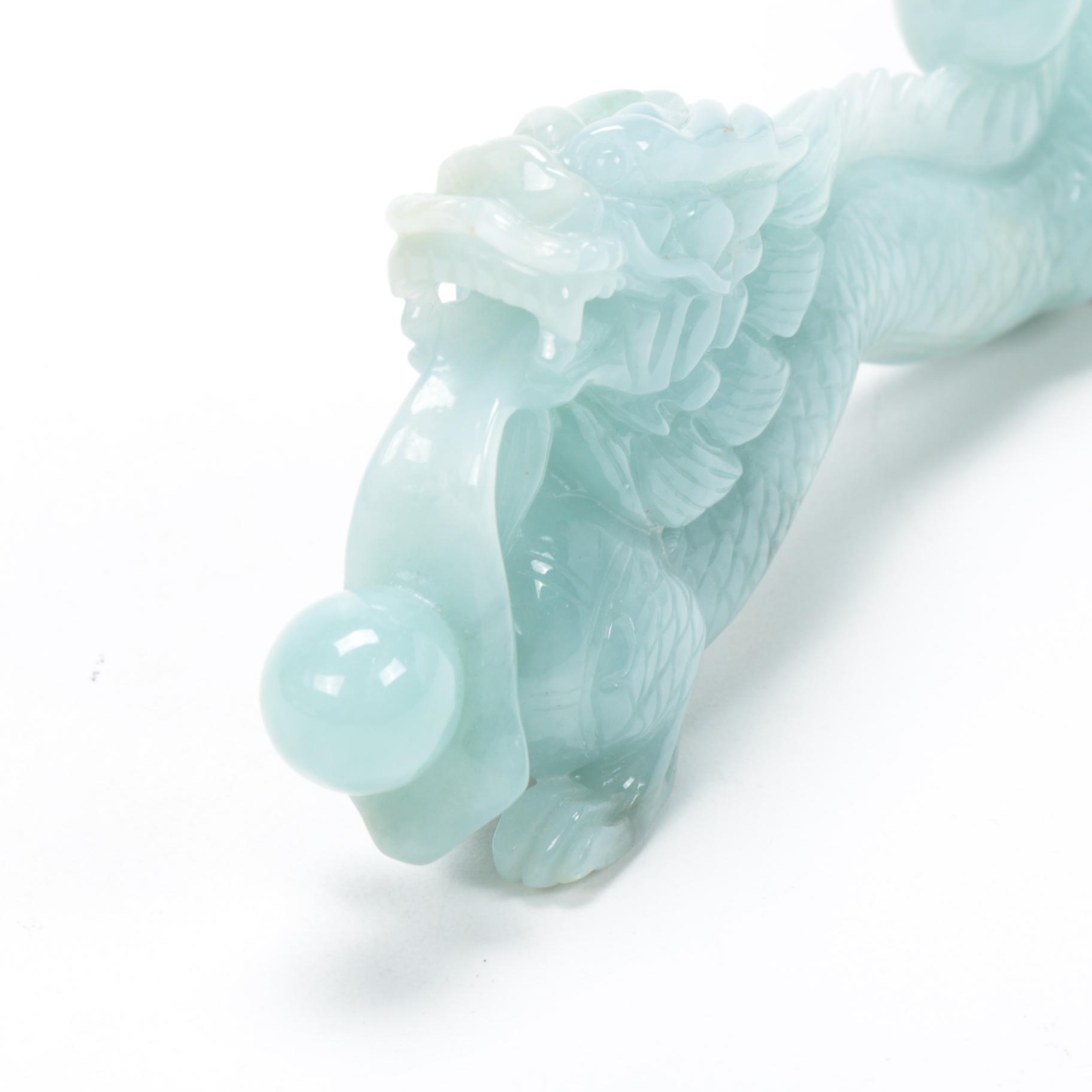 Chinese Carved Jade Dragon Figurine | EBTH