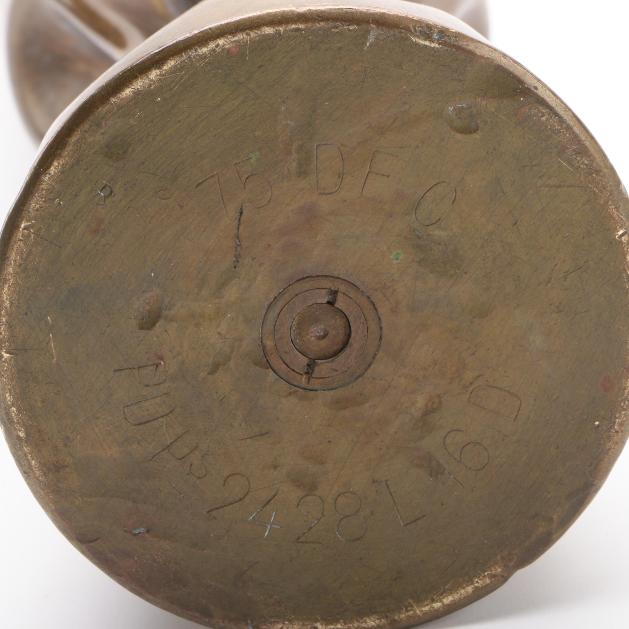 Trench Art Embossed WW1 Artillery Shell | EBTH