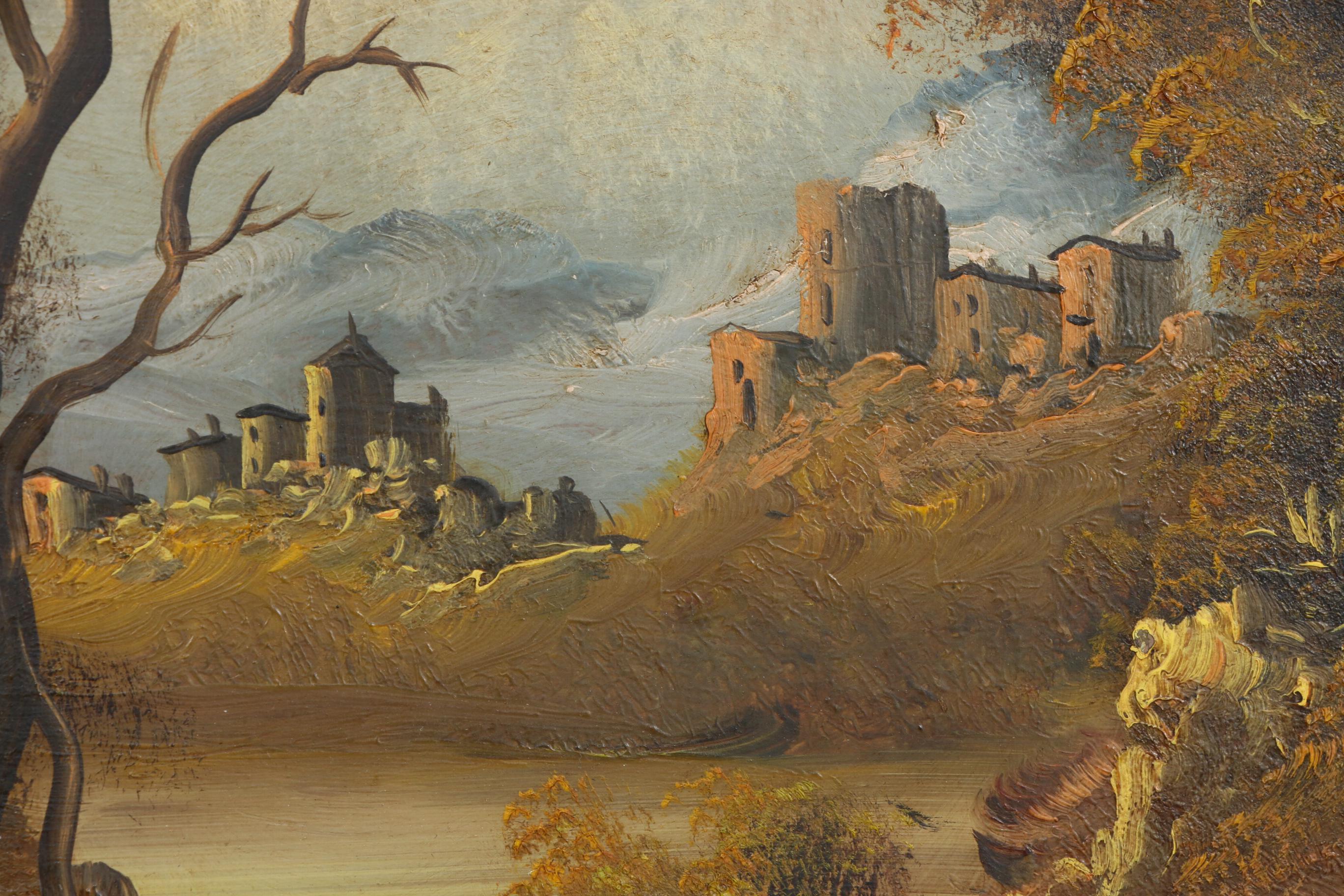 Otto Van Thoren Oil Painting of Landscape with Castle, 19th Century | EBTH