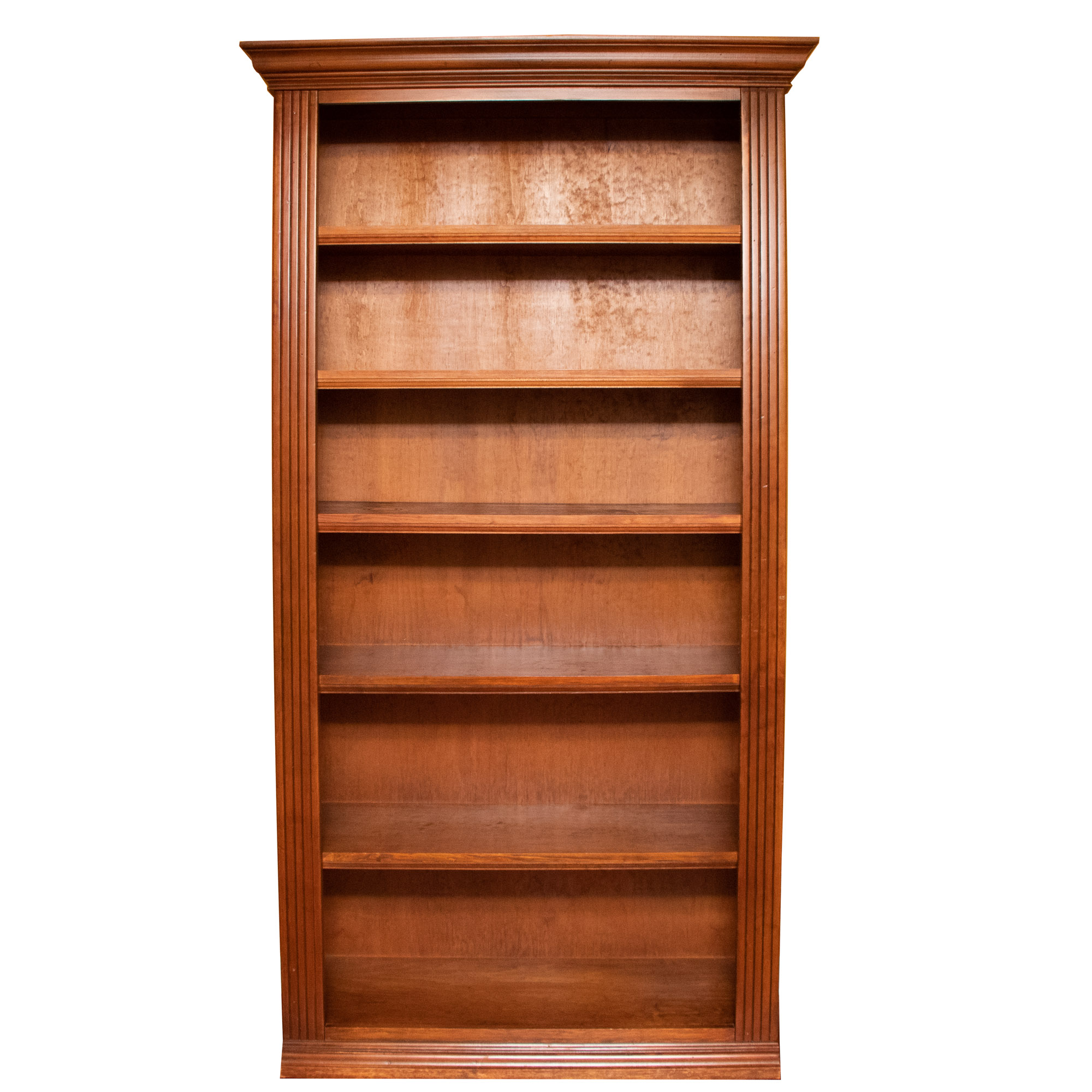 Cherry Fluted Pilaster Bookcase | EBTH