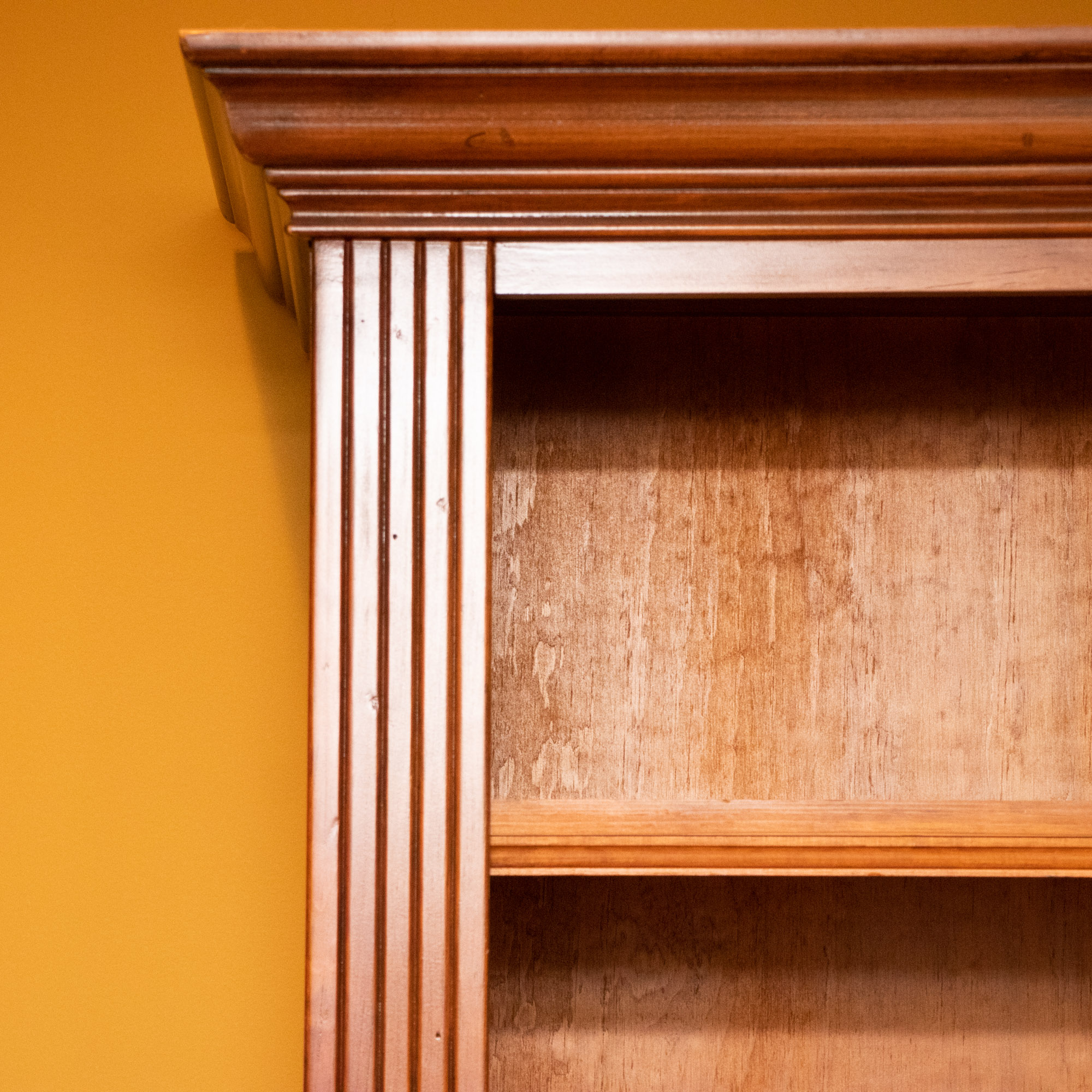 Cherry Fluted Pilaster Bookcase | EBTH
