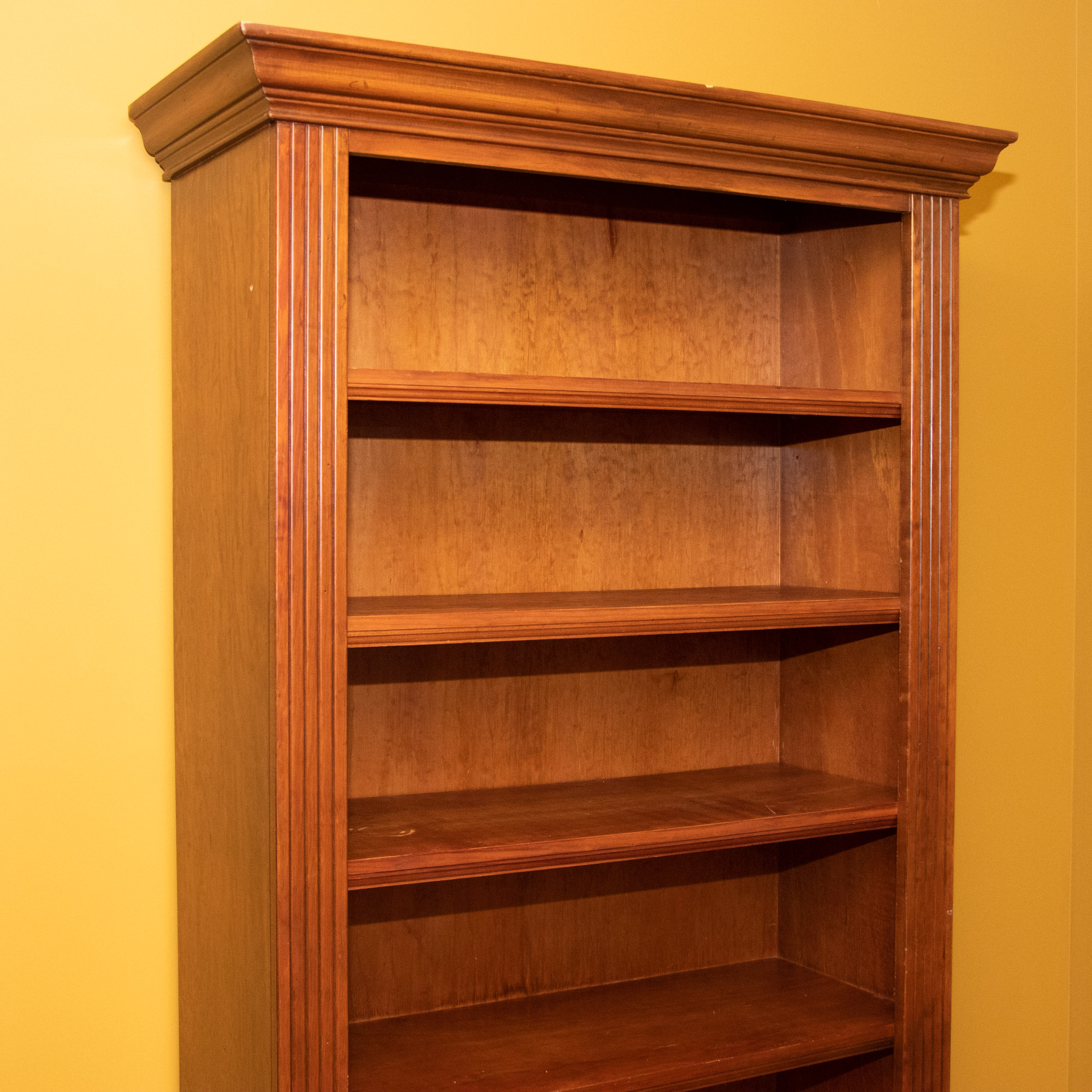Cherry Fluted Pilaster Bookcase | EBTH