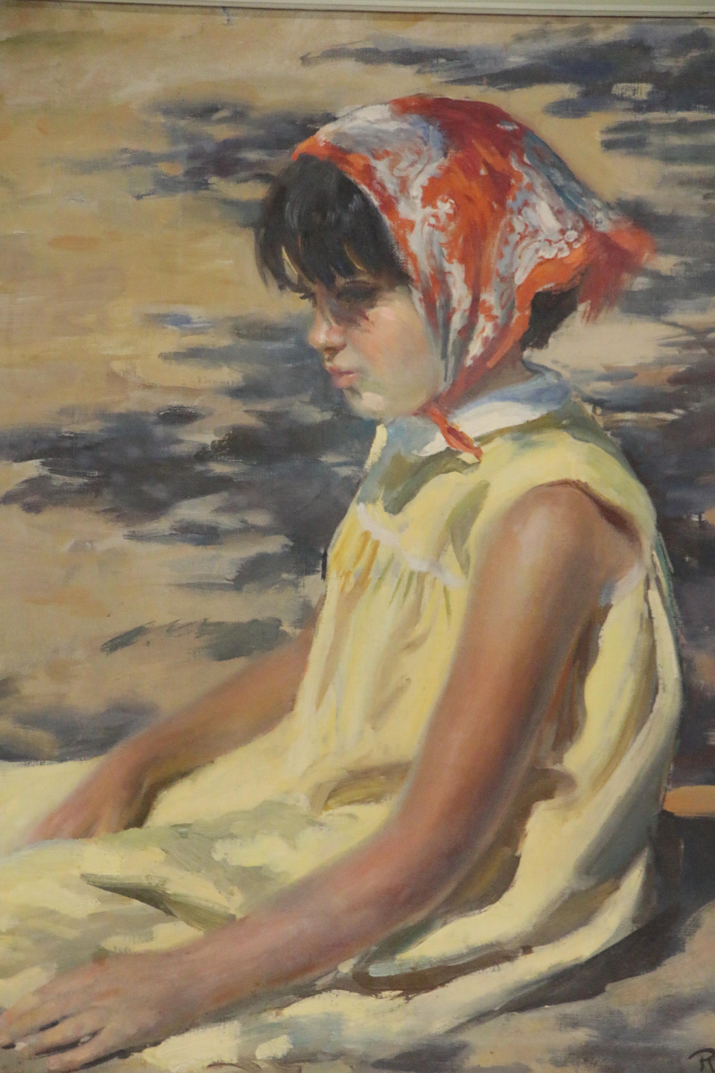 Ramón Pichot i Soler Impressionist Style Portrait Oil Painting, Mid ...