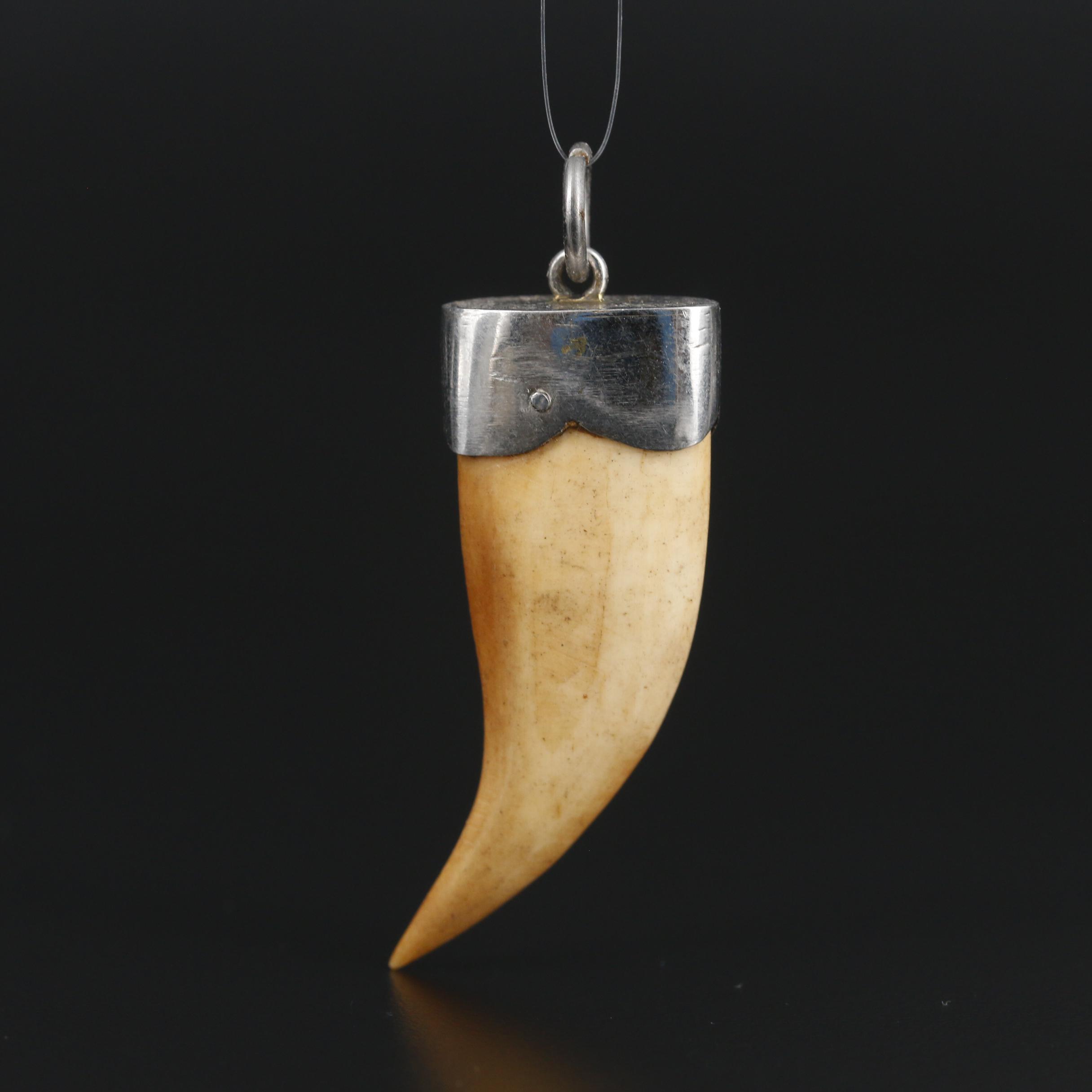 Carved Bone Pendants With Claw Motif | EBTH