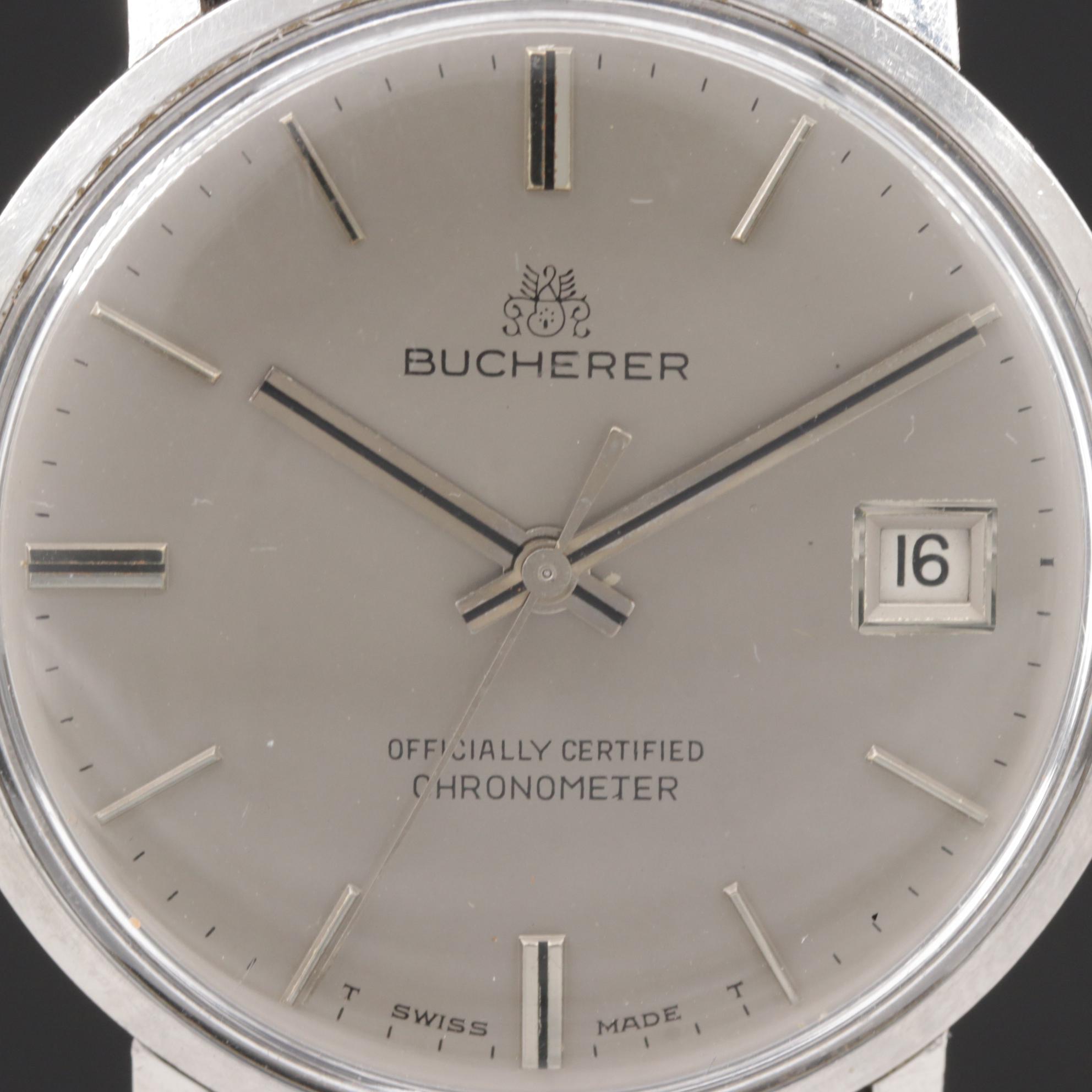 Bucherer Stainless Steel Automatic Wristwatch With Date | EBTH