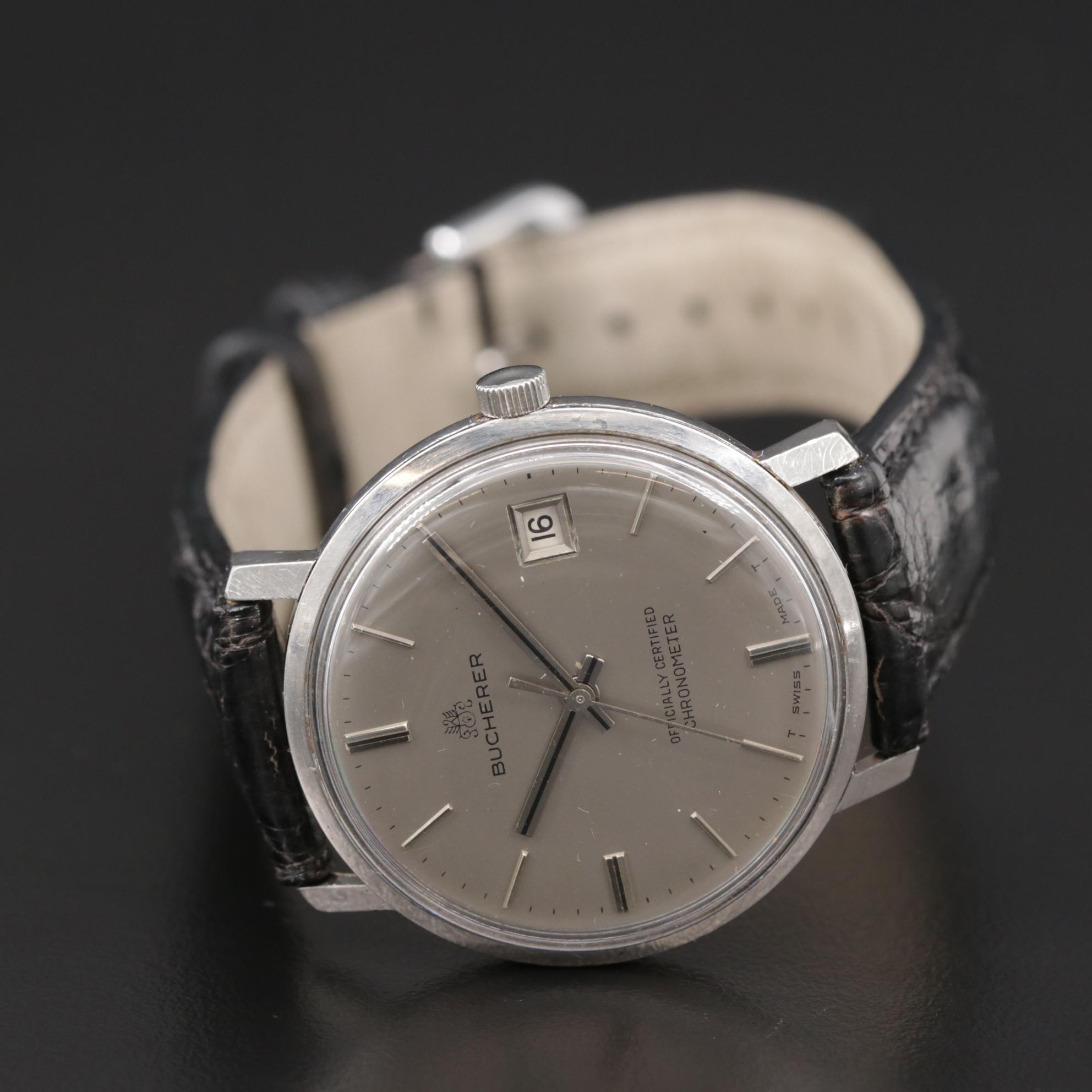 Bucherer Stainless Steel Automatic Wristwatch With Date | EBTH