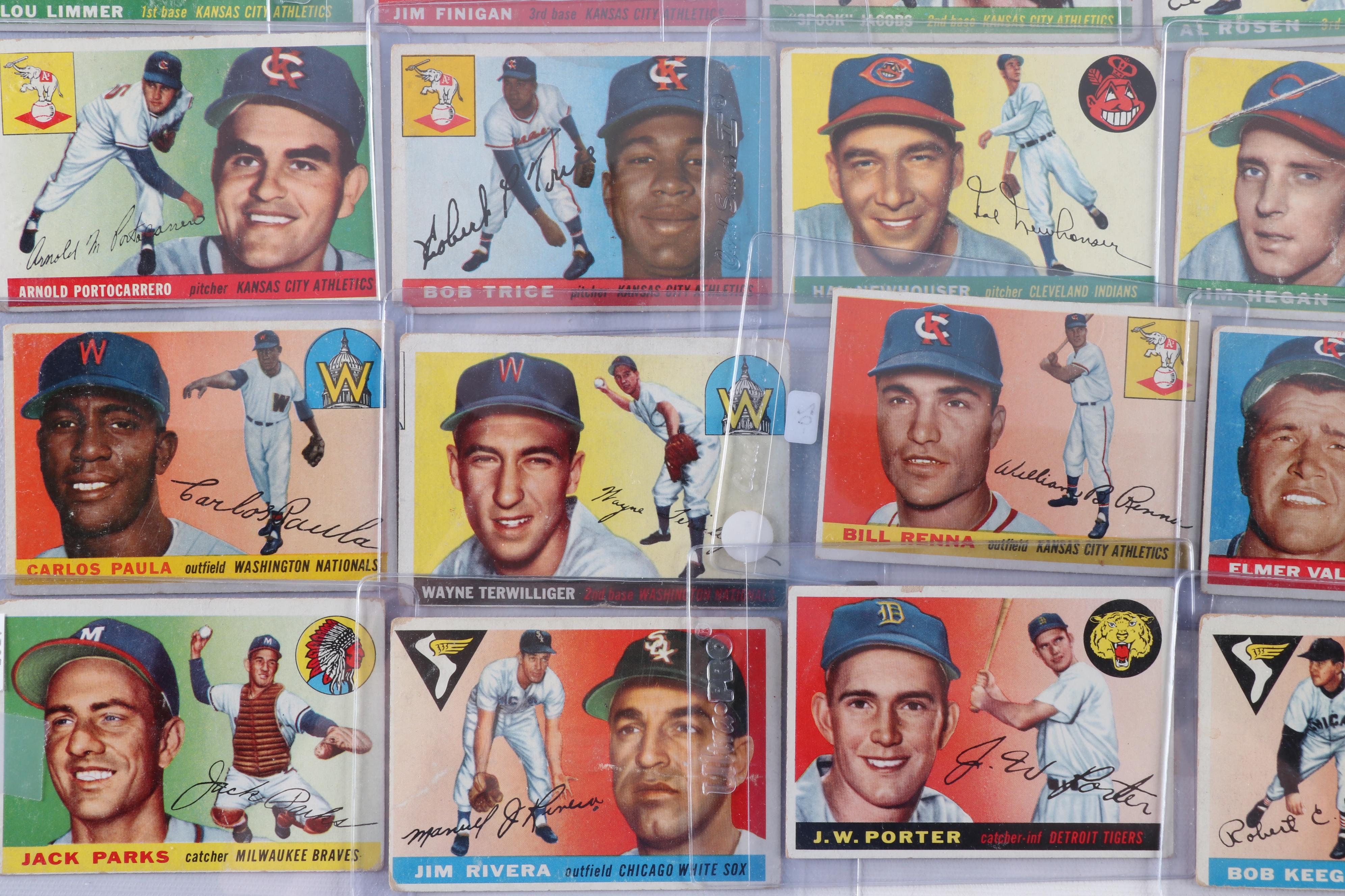 1950s Topps Baseball Cards, 1952, 1954, and 1955 | EBTH