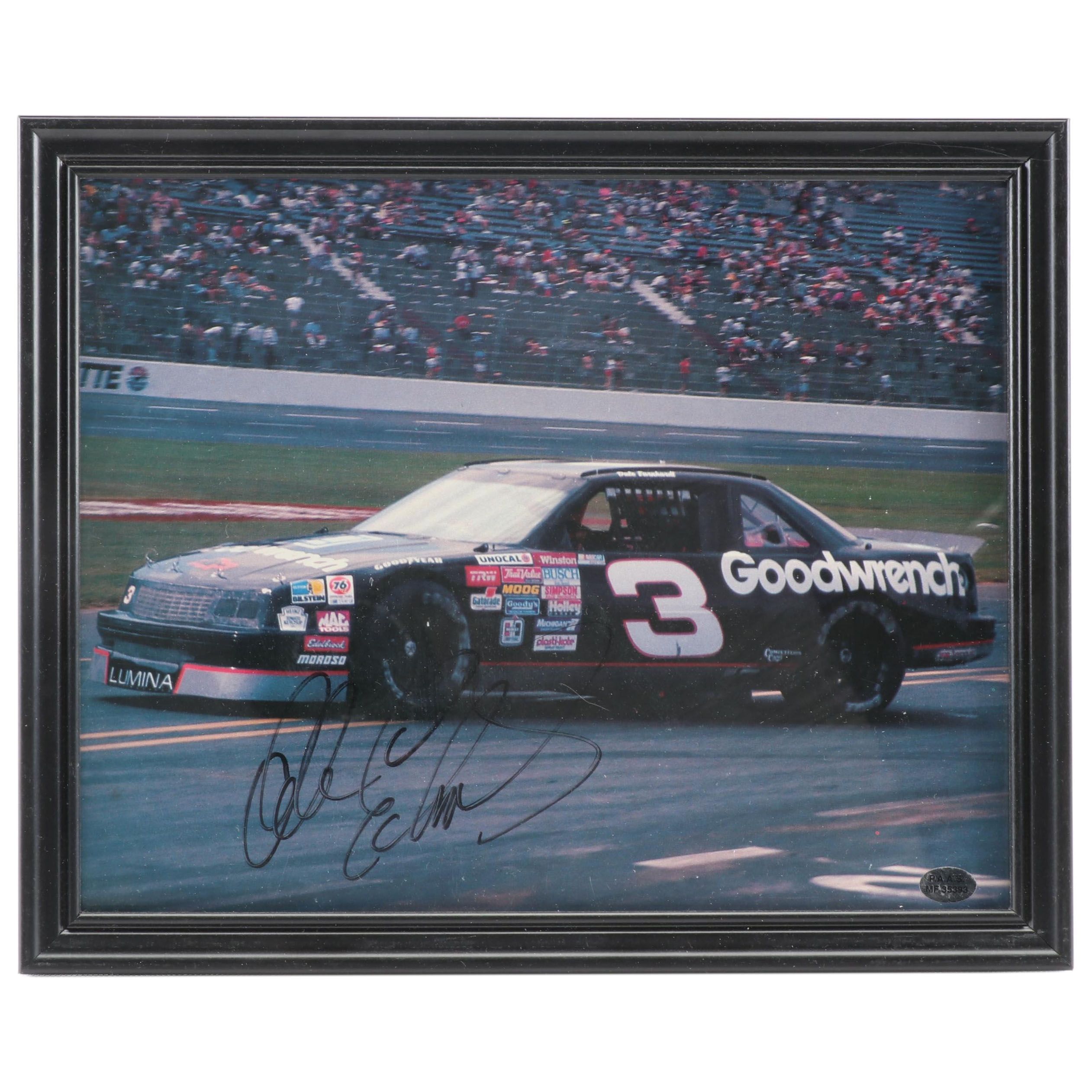 Dale Earnhardt Sr. Signed Photo Print, Framed Visual COA | EBTH
