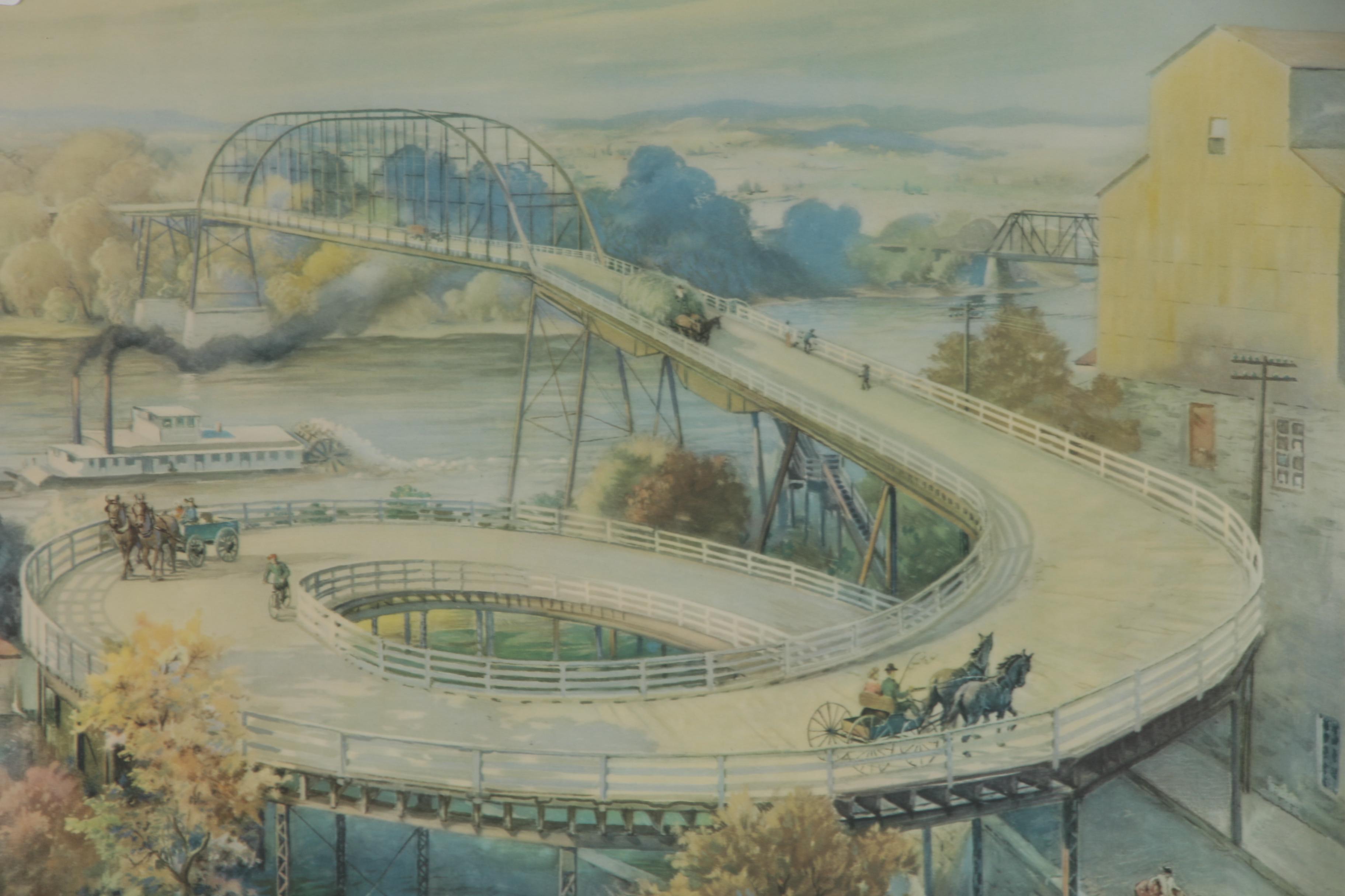 Edward Brewer Offset Lithograph "The Old Spiral Bridge at Hostings" | EBTH