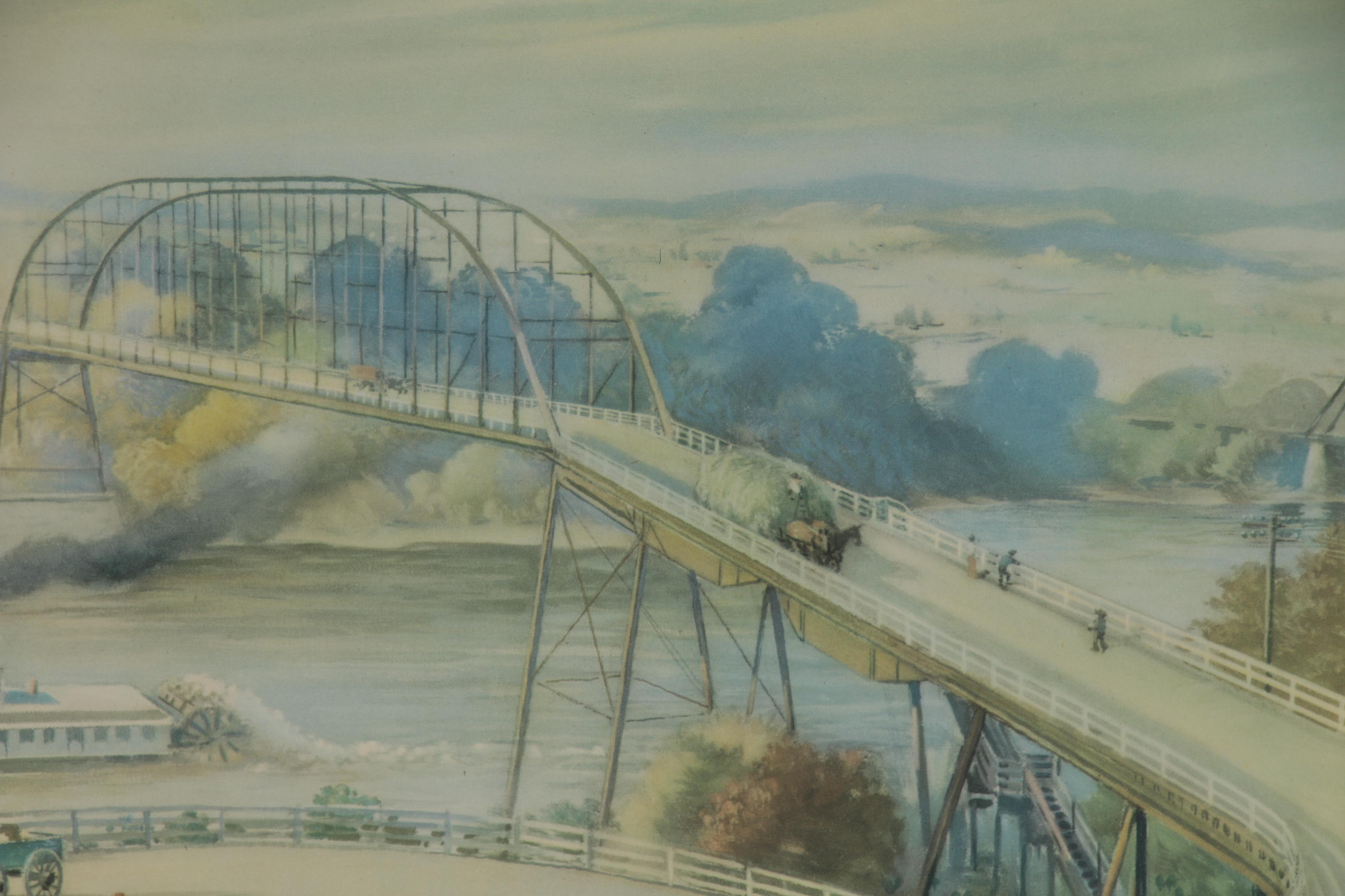 Edward Brewer Offset Lithograph "The Old Spiral Bridge at Hostings" | EBTH