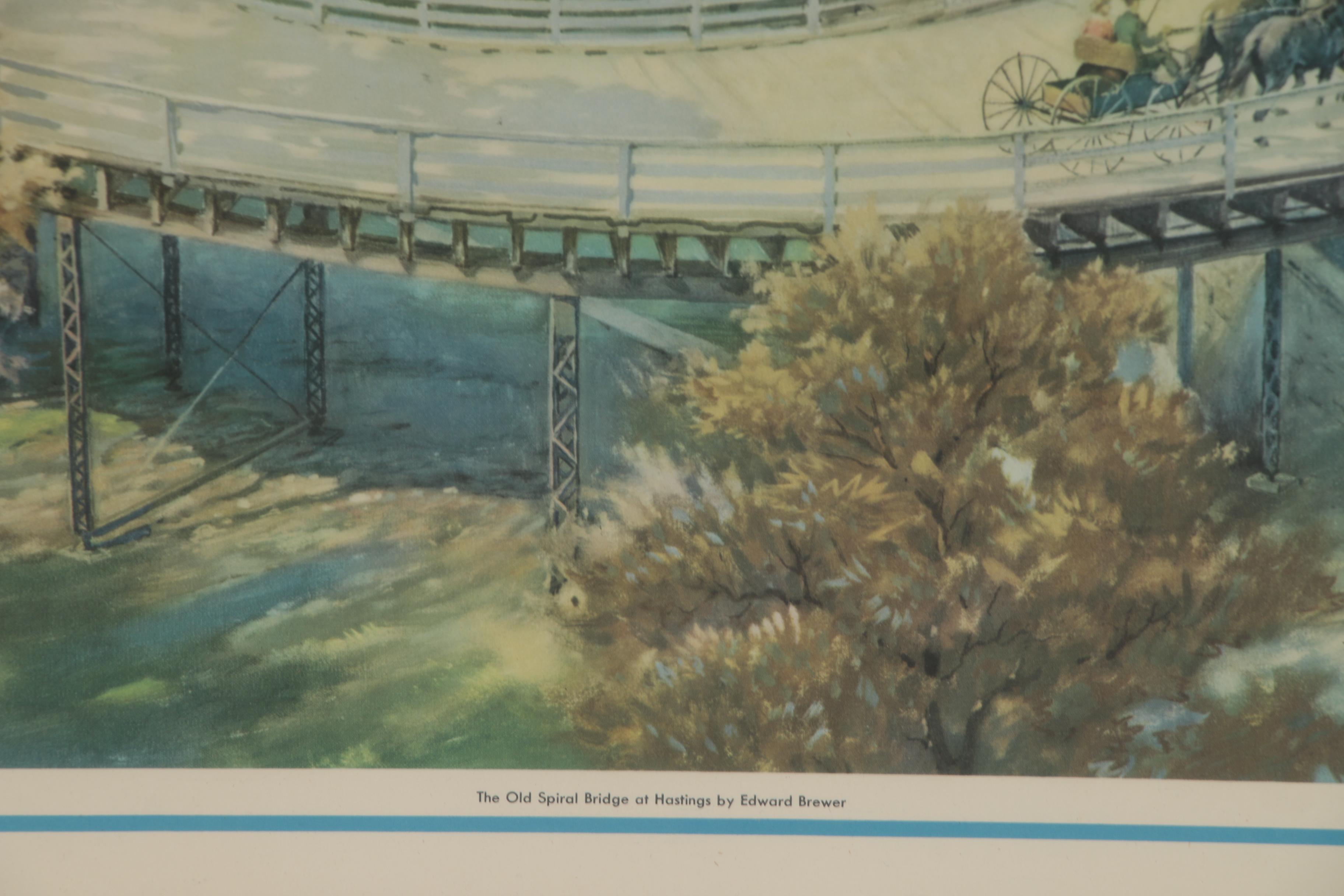 Edward Brewer Offset Lithograph "The Old Spiral Bridge at Hostings" | EBTH