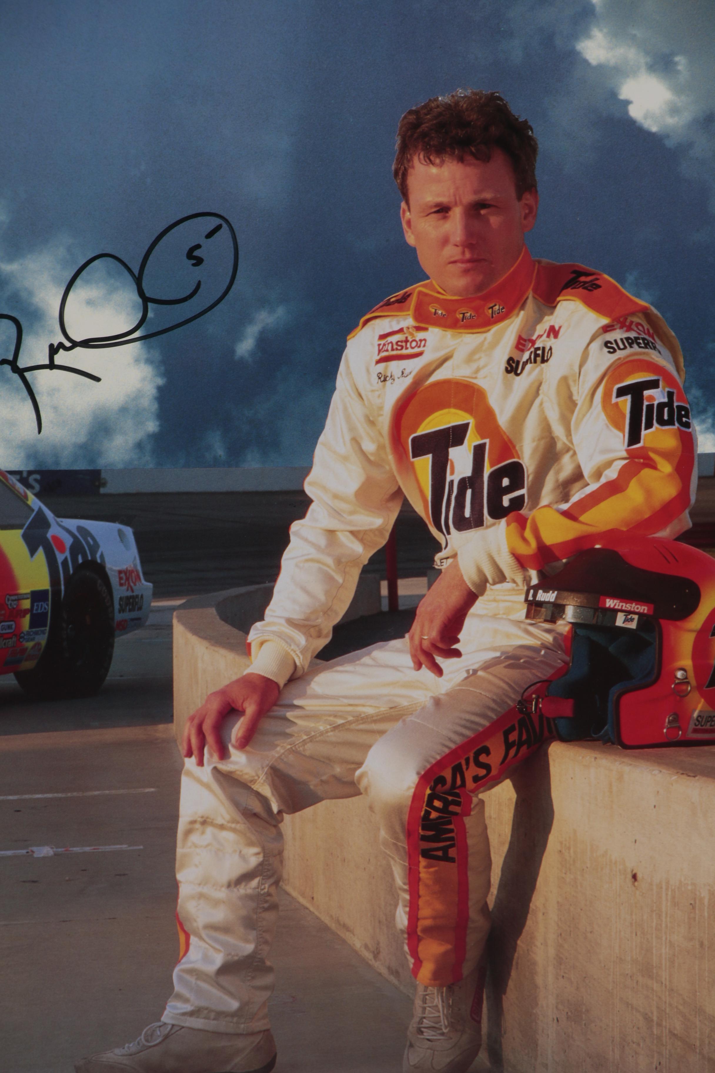 Ricky Rudd Signed 1991 Winston Cup Series Poster with a Tide Racing ...