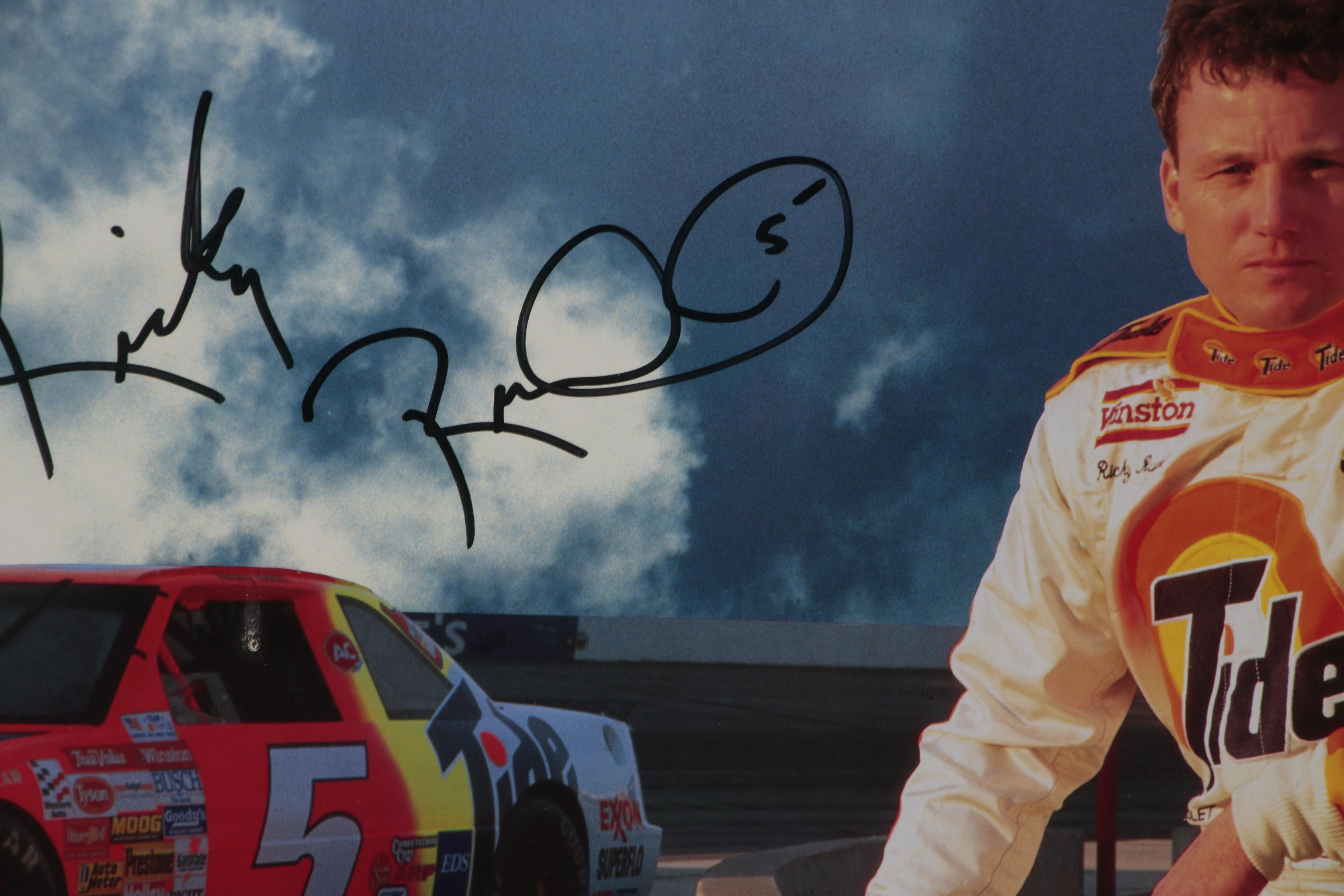 Ricky Rudd Signed 1991 Winston Cup Series Poster with a Tide Racing ...