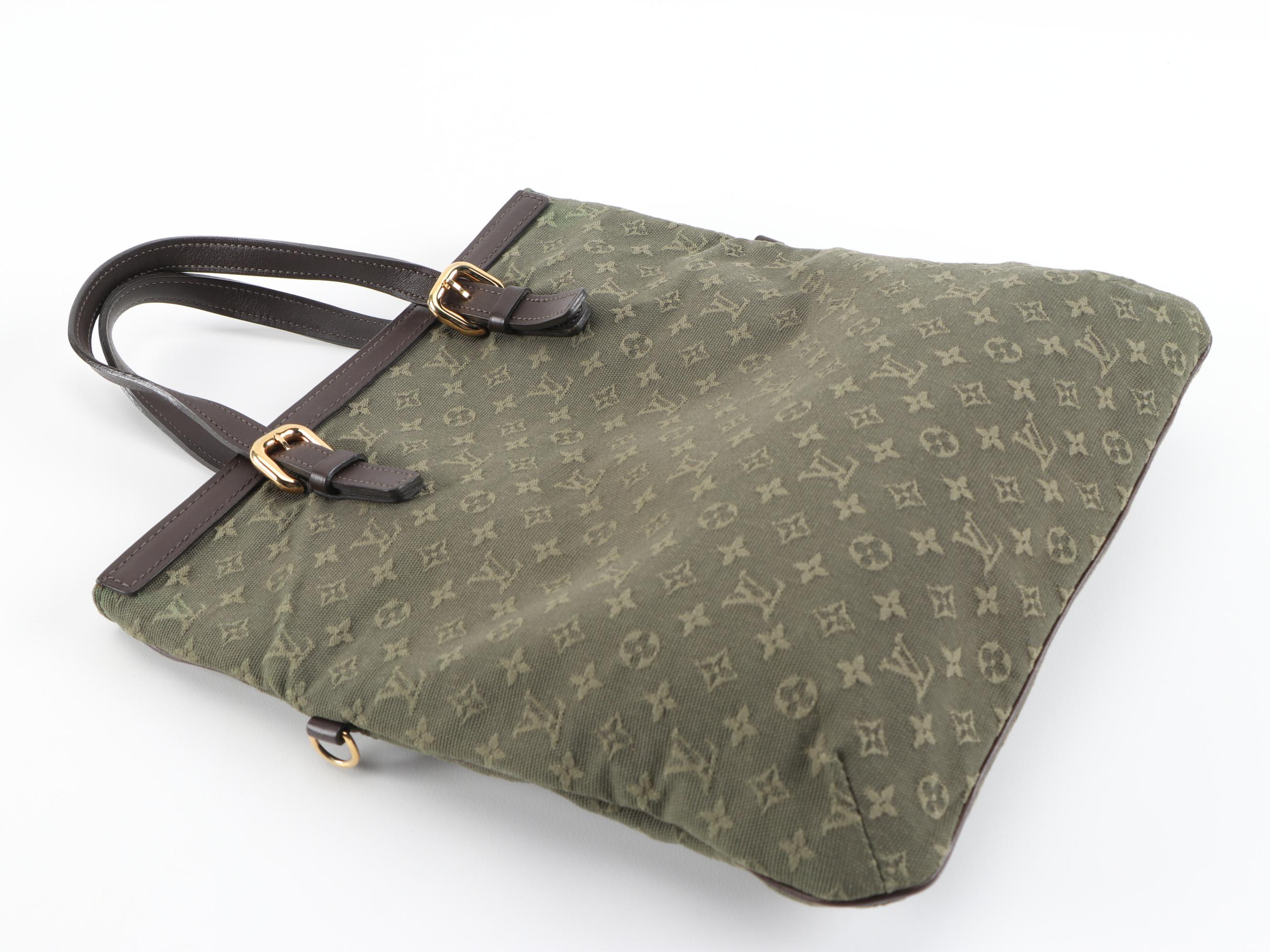 Louis Vuitton Francoise Shoulder Bag in Olive Green Monogram Mini Lin ...