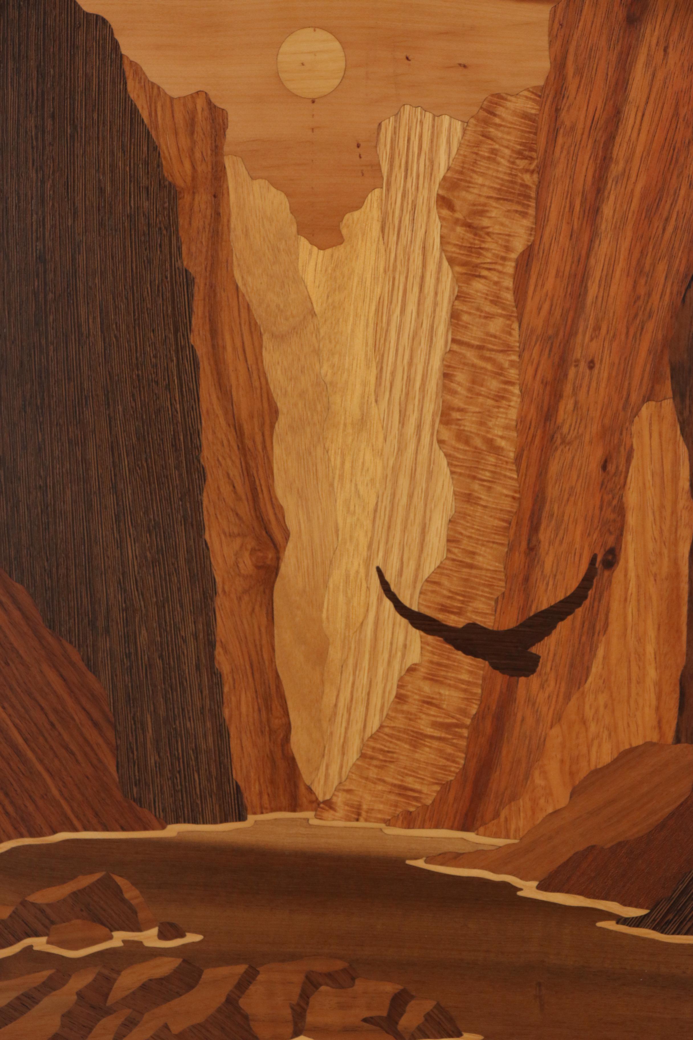 Jeff Nelson Hudson River Inlay Marquetry of Landscape | EBTH
