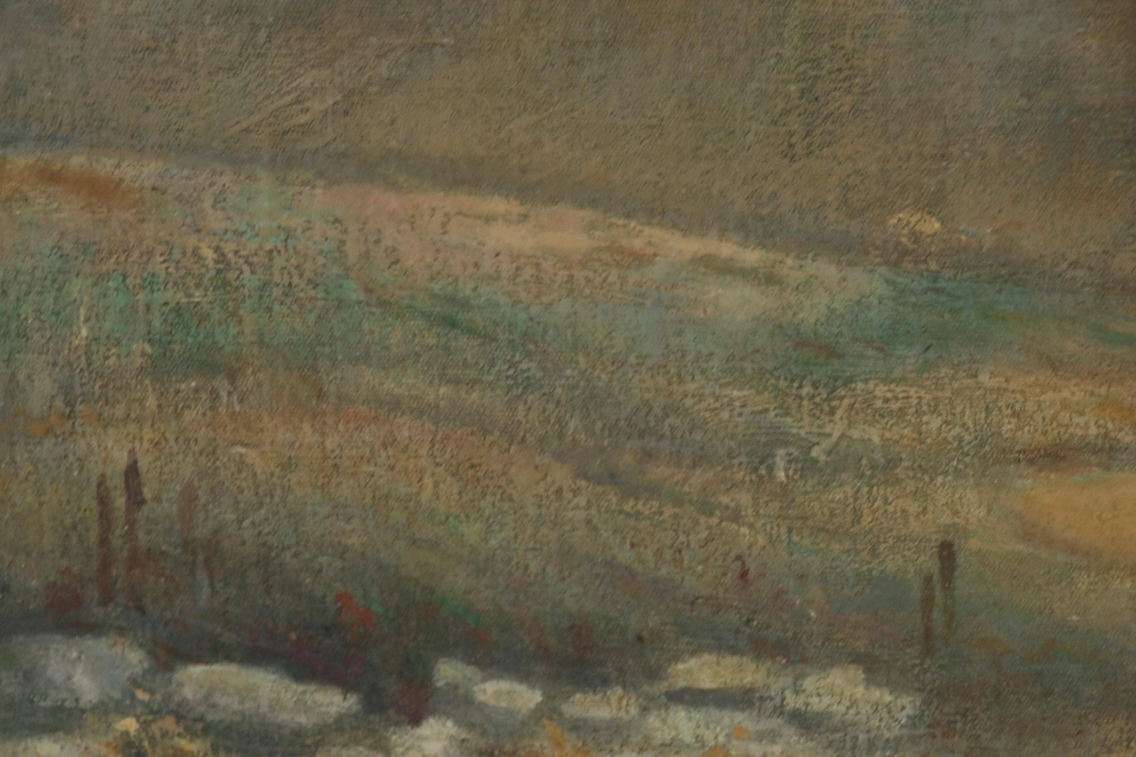 Kenneth Hayes Miller Oil Painting "Folded Hills", circa 1911 | EBTH