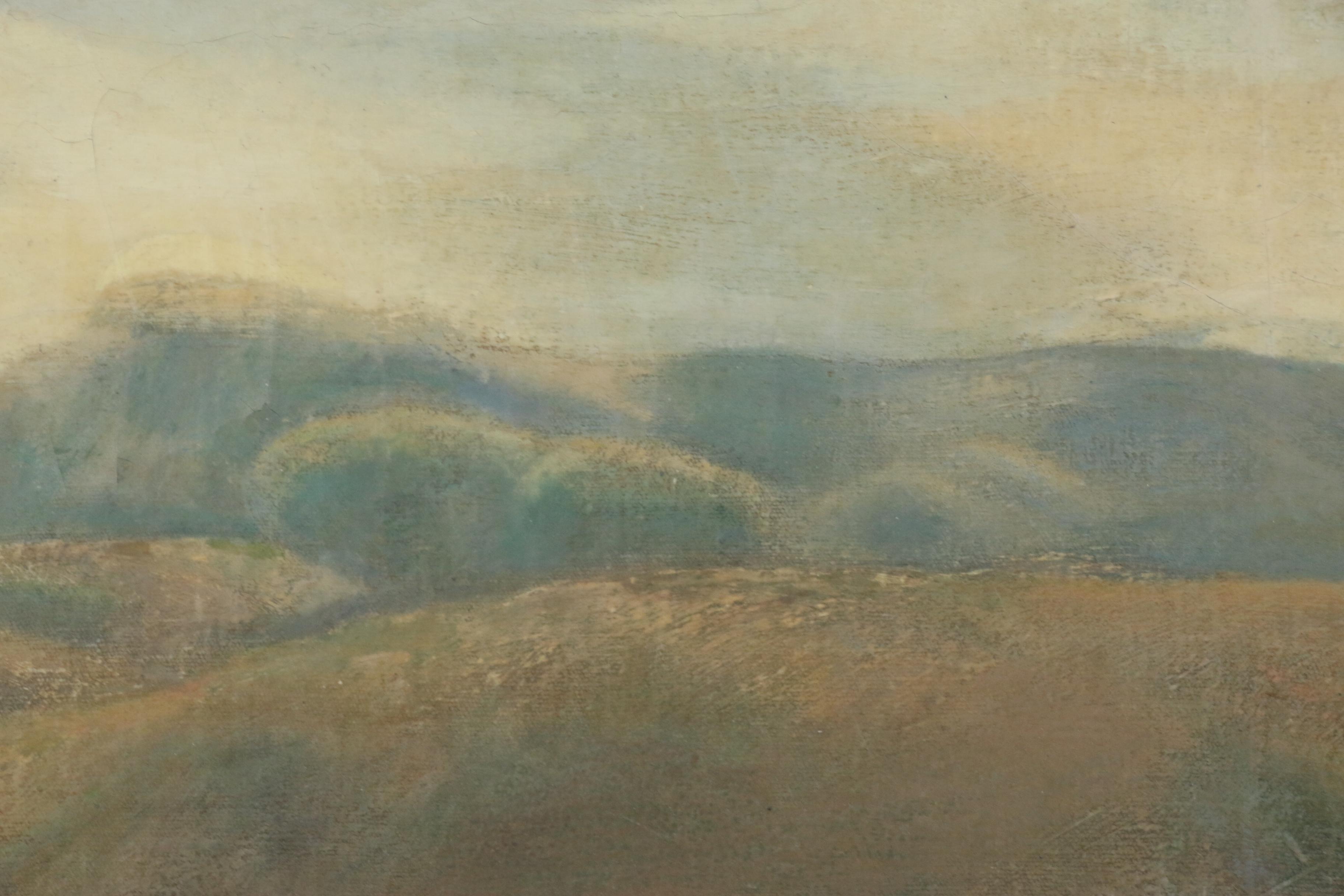 Kenneth Hayes Miller Oil Painting "Folded Hills", circa 1911 | EBTH