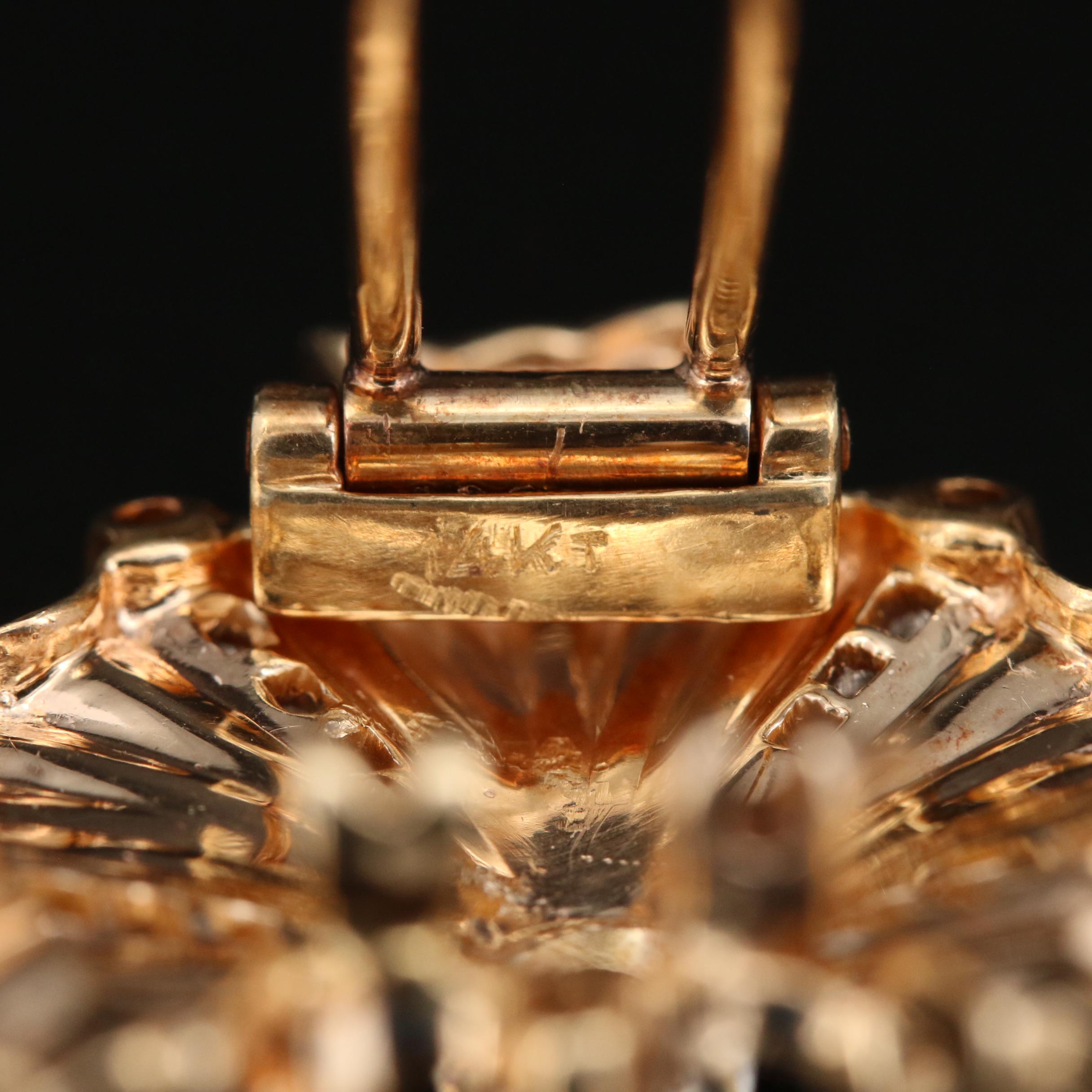 1940s Retro Tiffany & Co 14K Diamond Starburst Brooch | EBTH