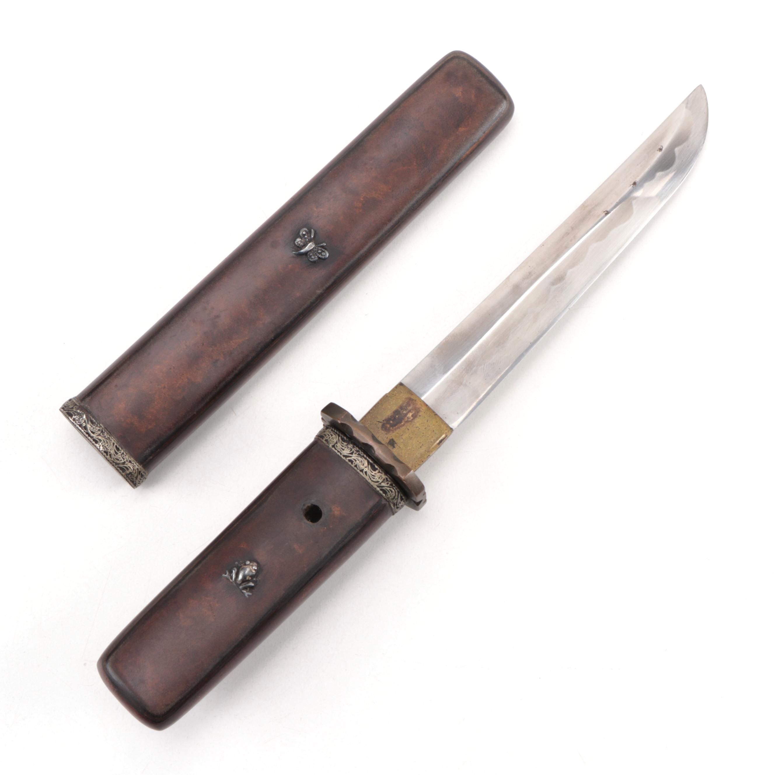 Japanese Tantō and Sheath, Signed | EBTH