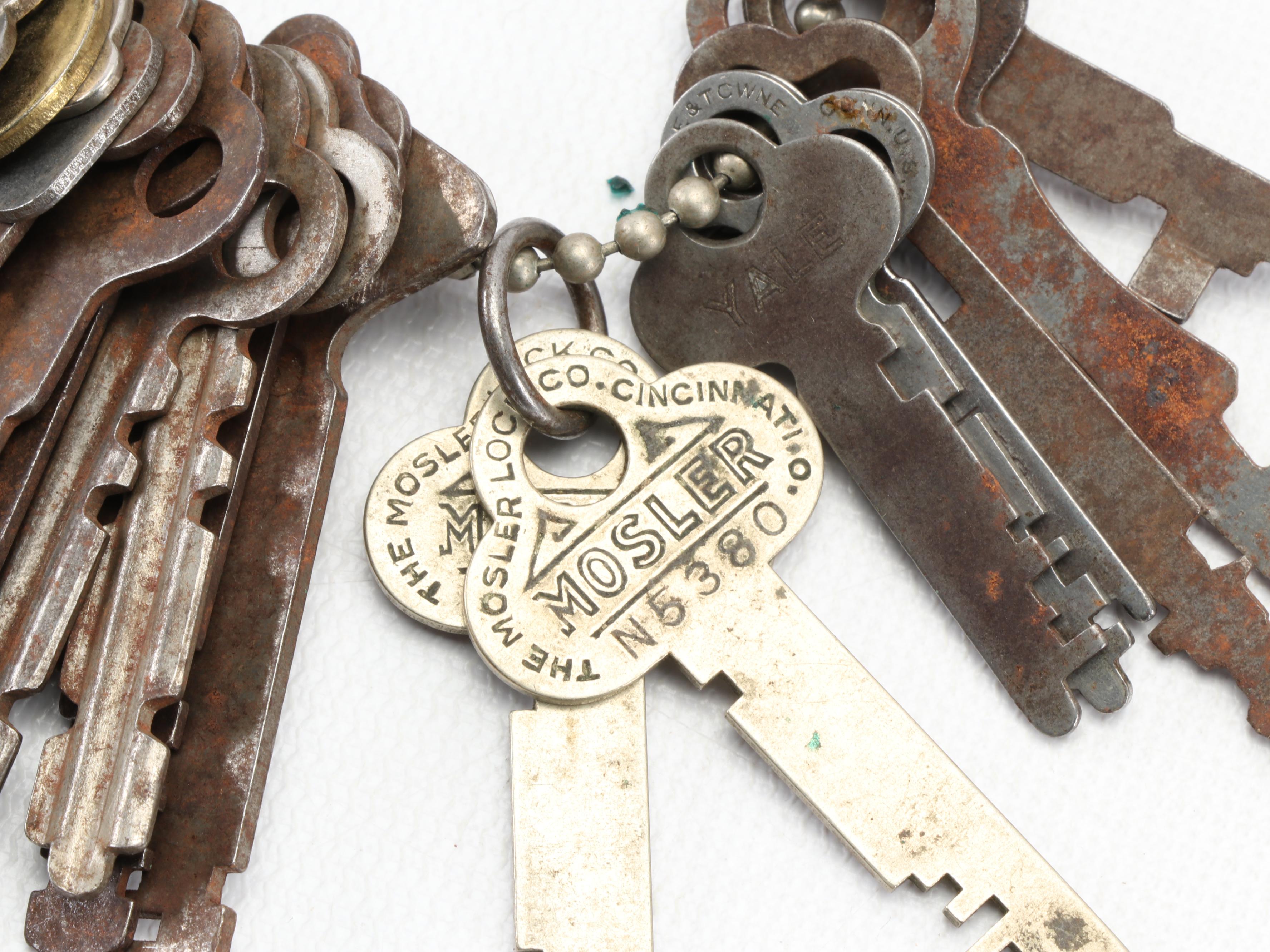 Skeleton and Industrial Keys Including Mosler Lock Co. Cincinnati, Ohio ...