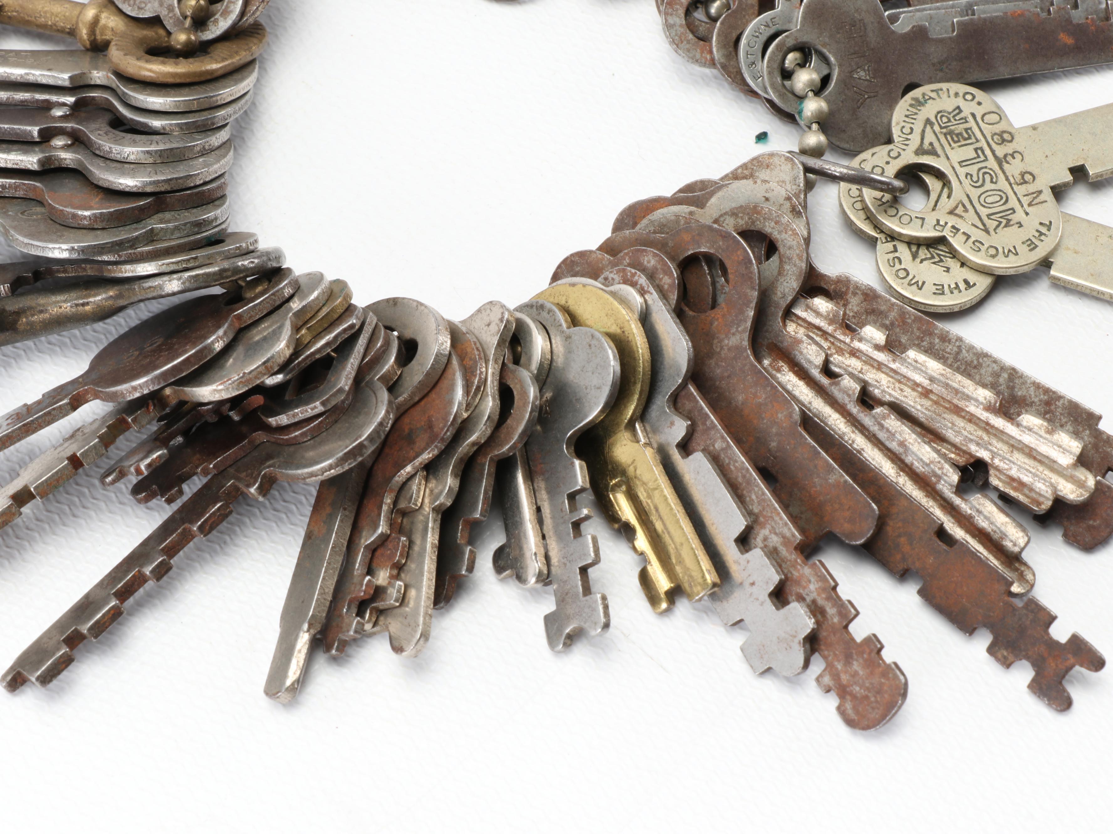 Skeleton and Industrial Keys Including Mosler Lock Co. Cincinnati, Ohio ...