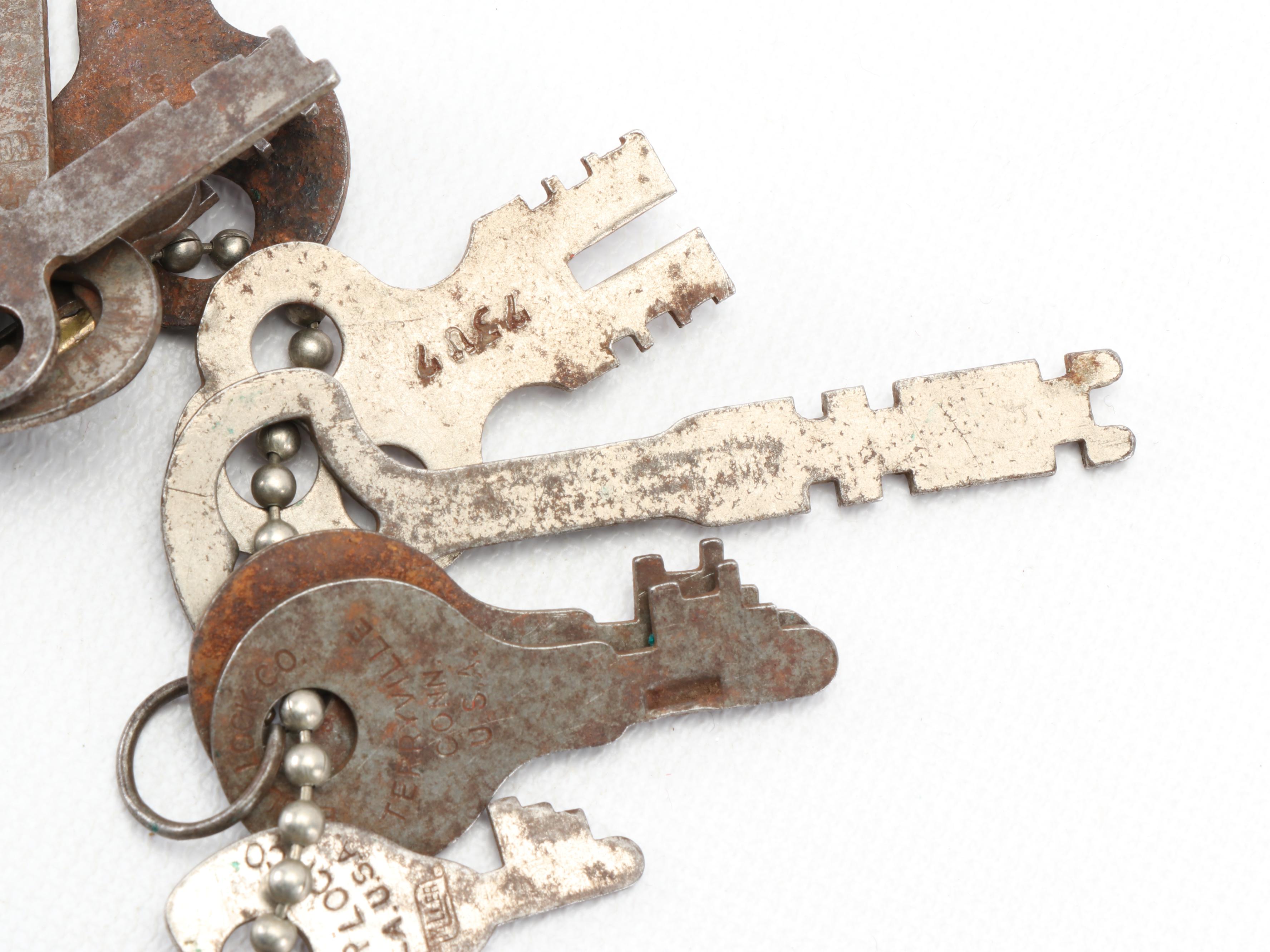 Skeleton and Industrial Keys Including Mosler Lock Co. Cincinnati, Ohio ...