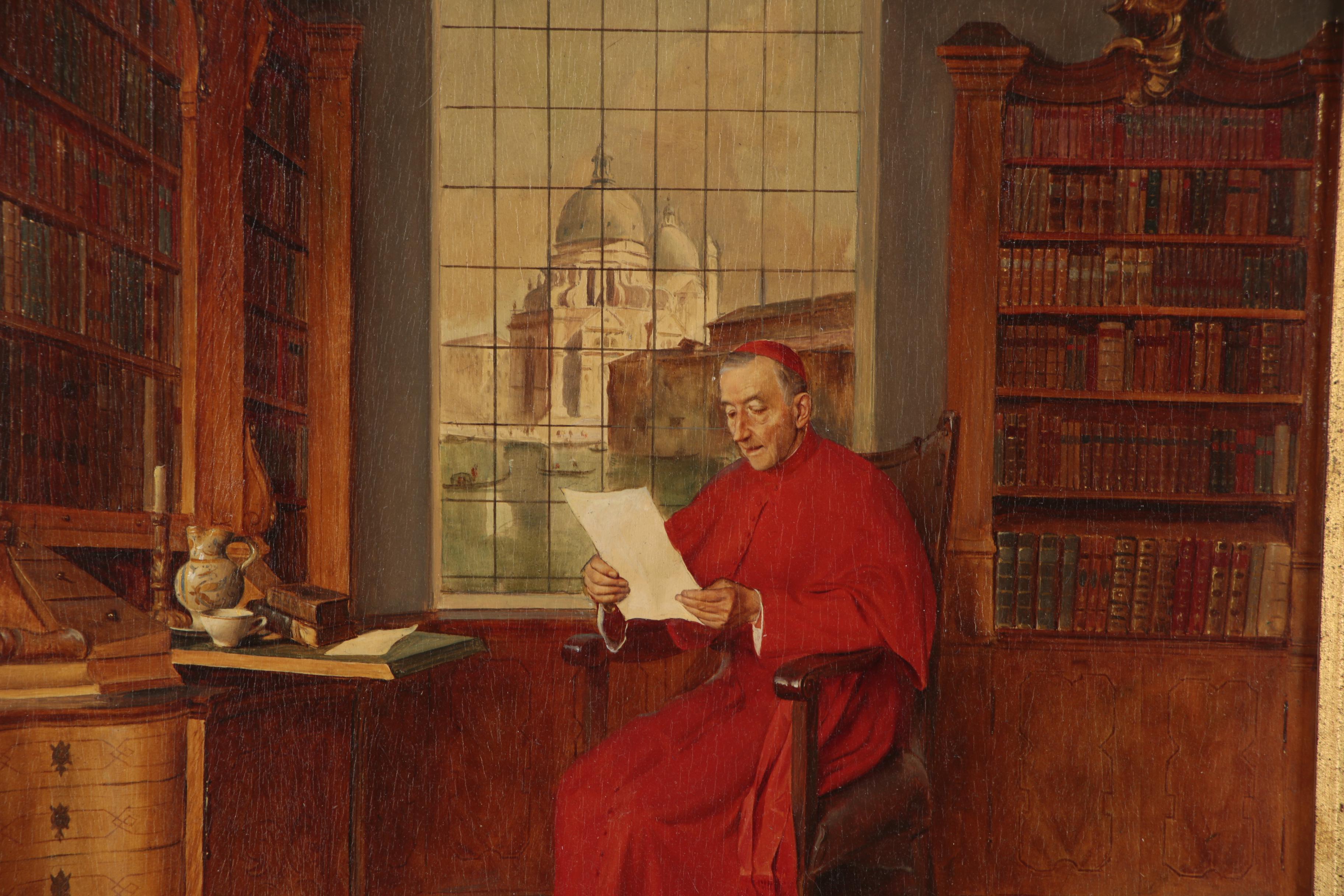 Franz Xaver Wolf Oil Painting "The Cardinal" | EBTH