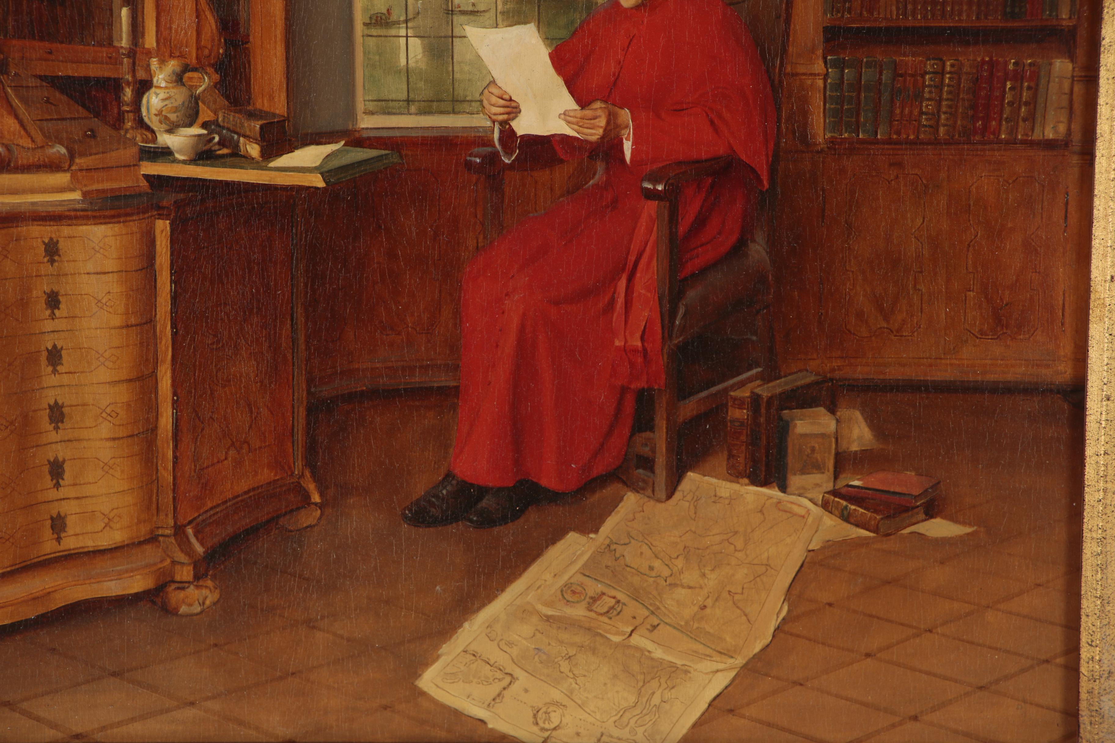 Franz Xaver Wolf Oil Painting "The Cardinal" | EBTH