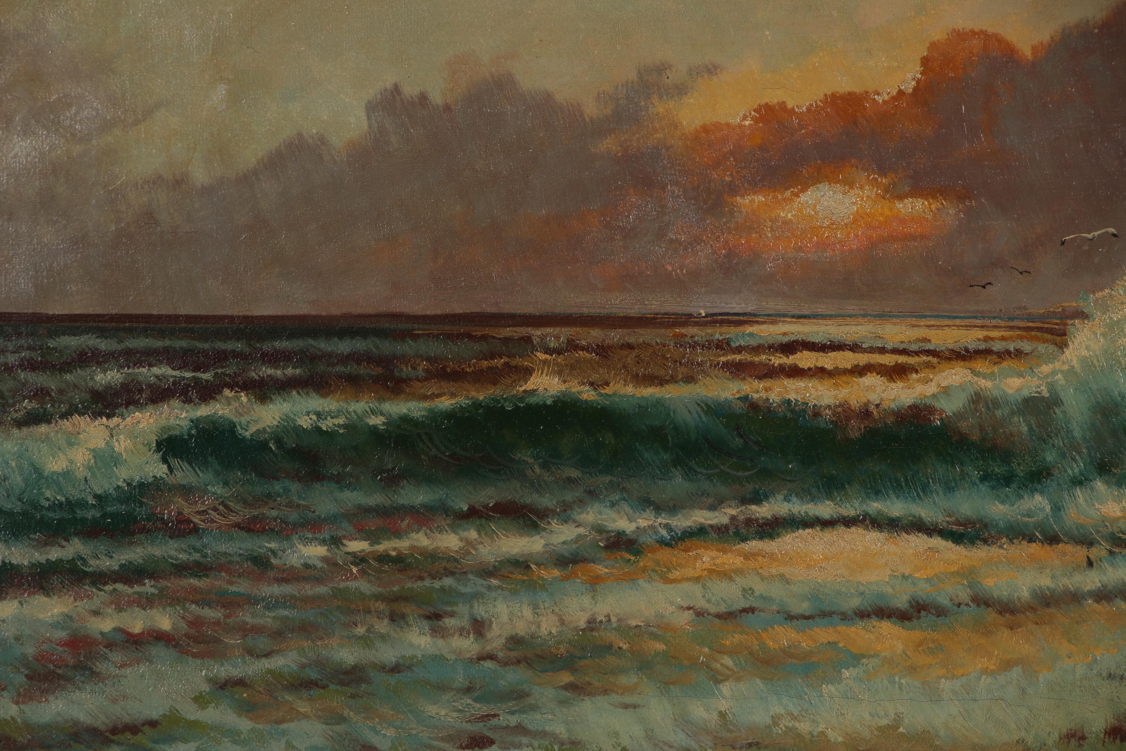 Frank Wallis Seascape Oil Painting | EBTH