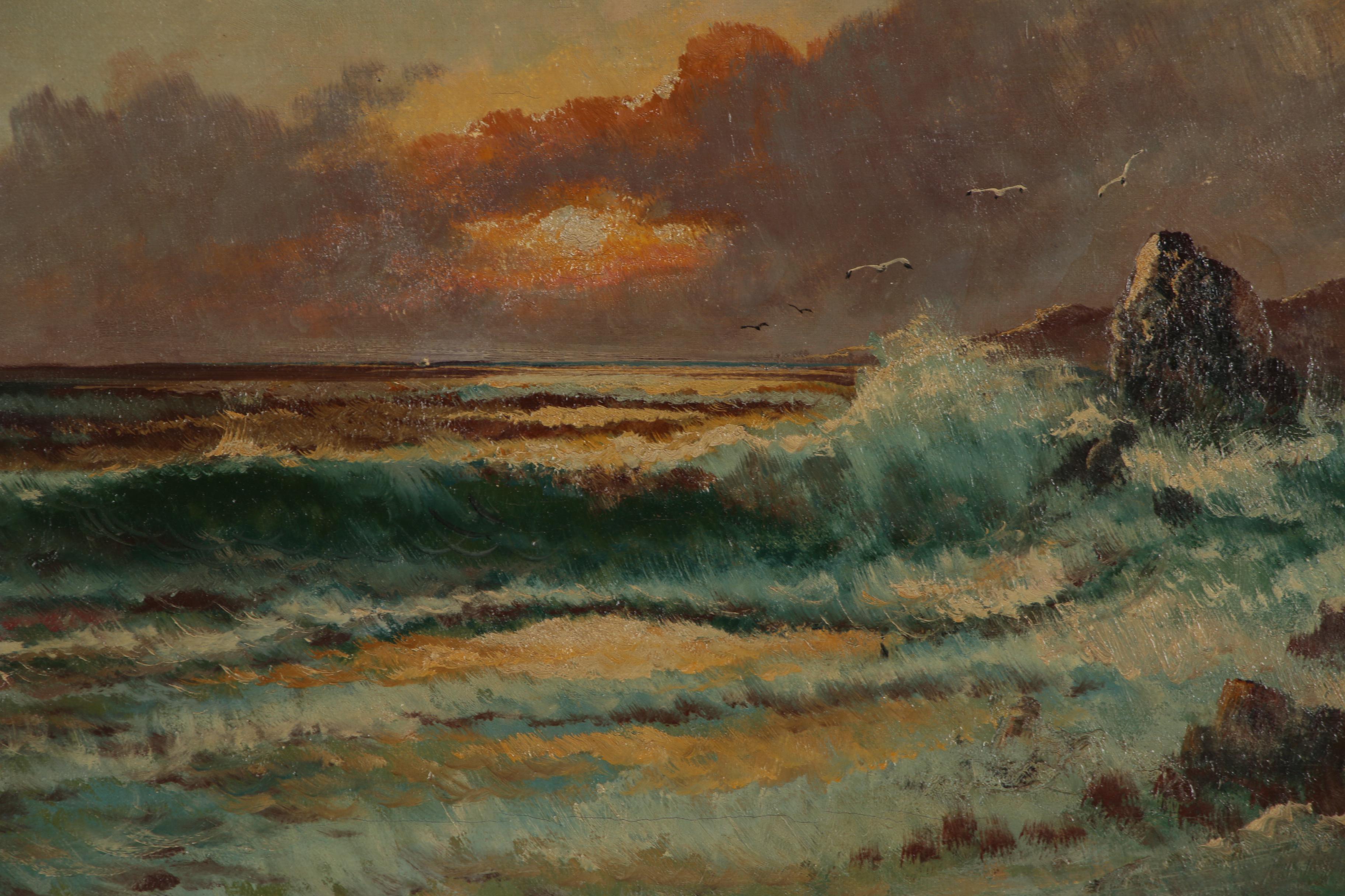 Frank Wallis Seascape Oil Painting | EBTH