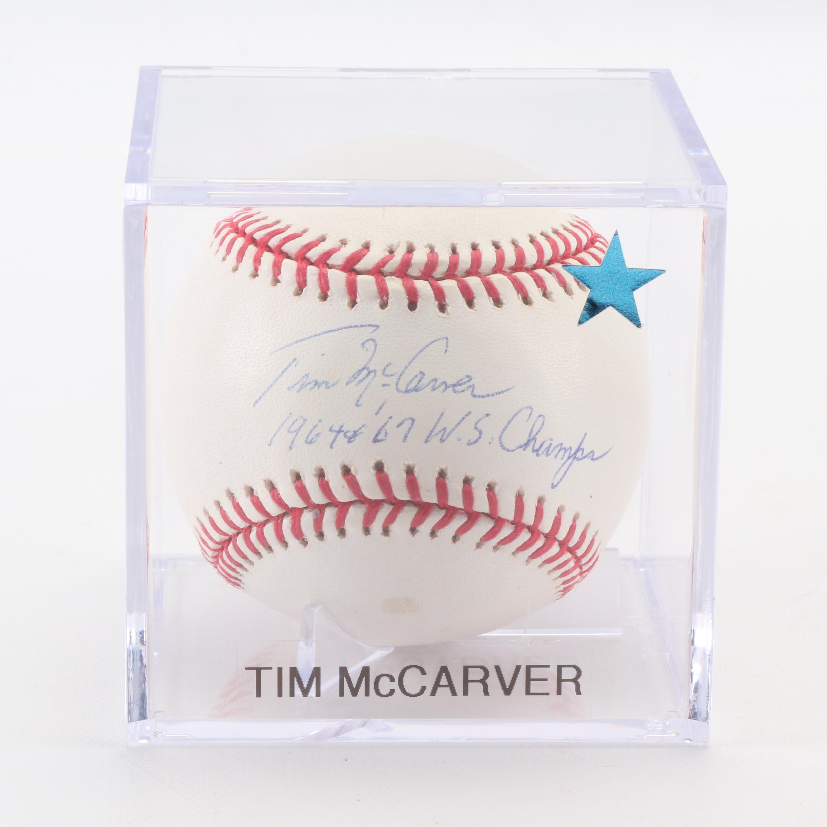 Tim McCarver Signed and Inscribed Major League Baseball COA | EBTH