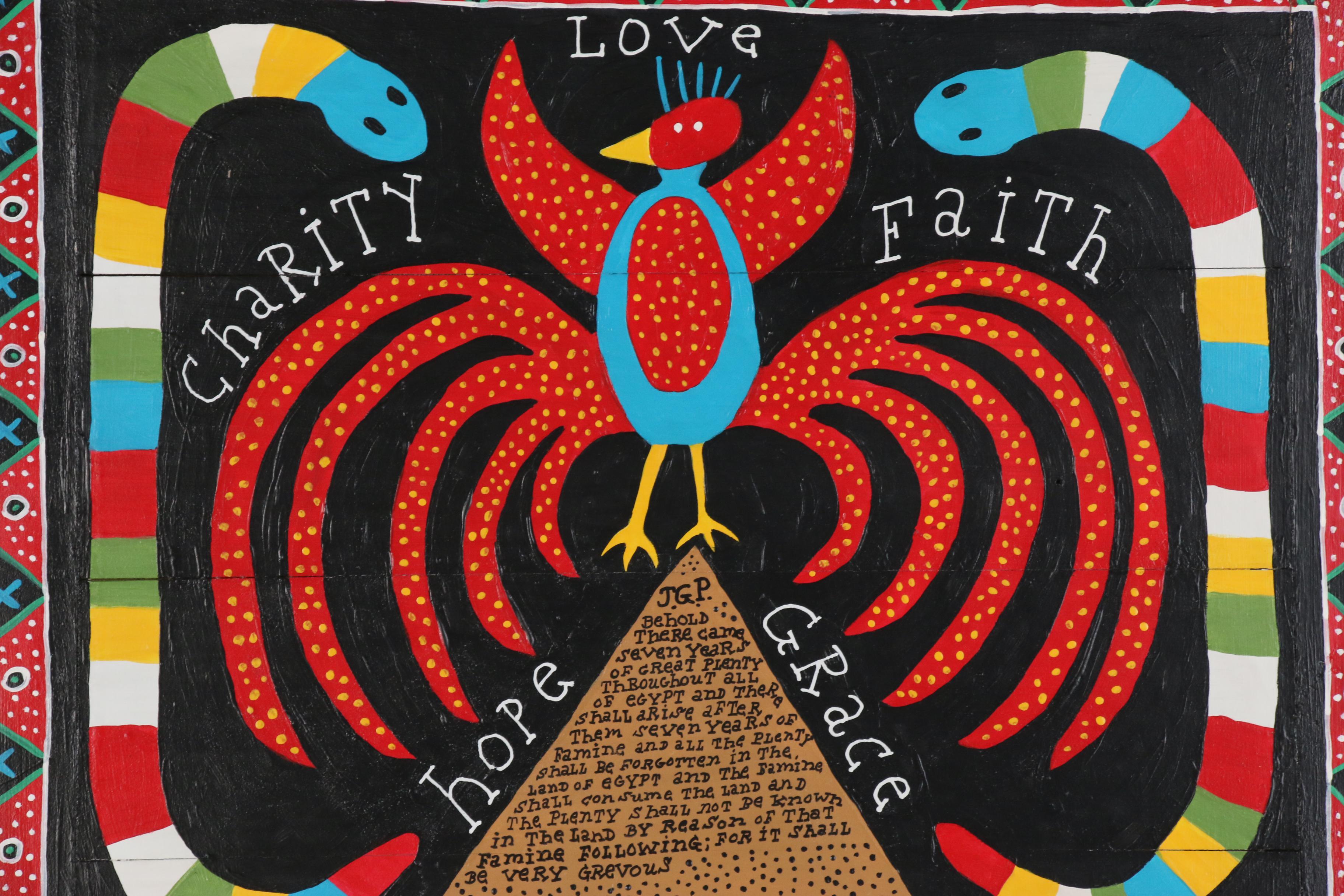 Jim Gary Phillips Folk Art Acrylic Painting "The New Bird" | EBTH