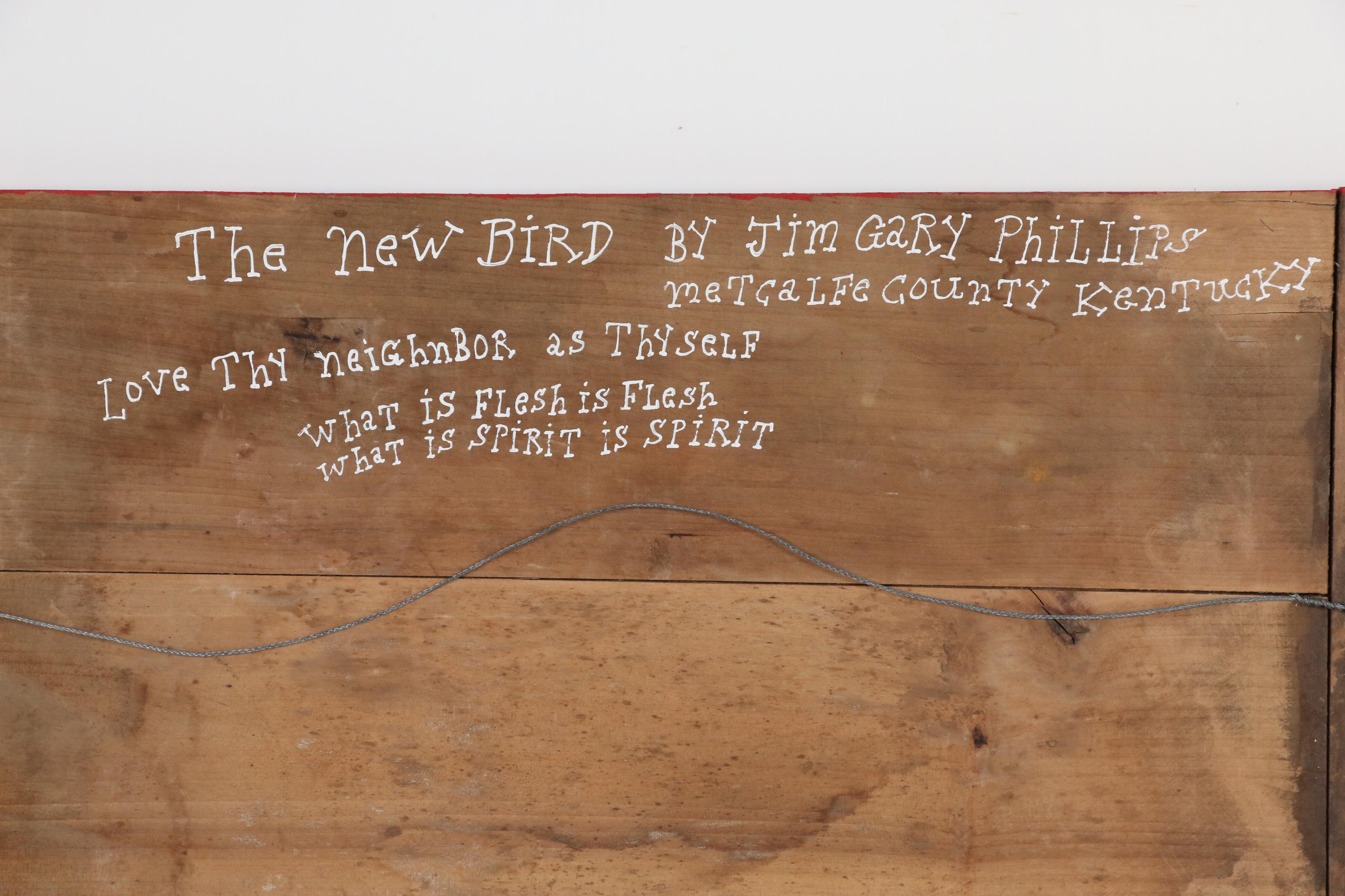 Jim Gary Phillips Folk Art Acrylic Painting "The New Bird" | EBTH