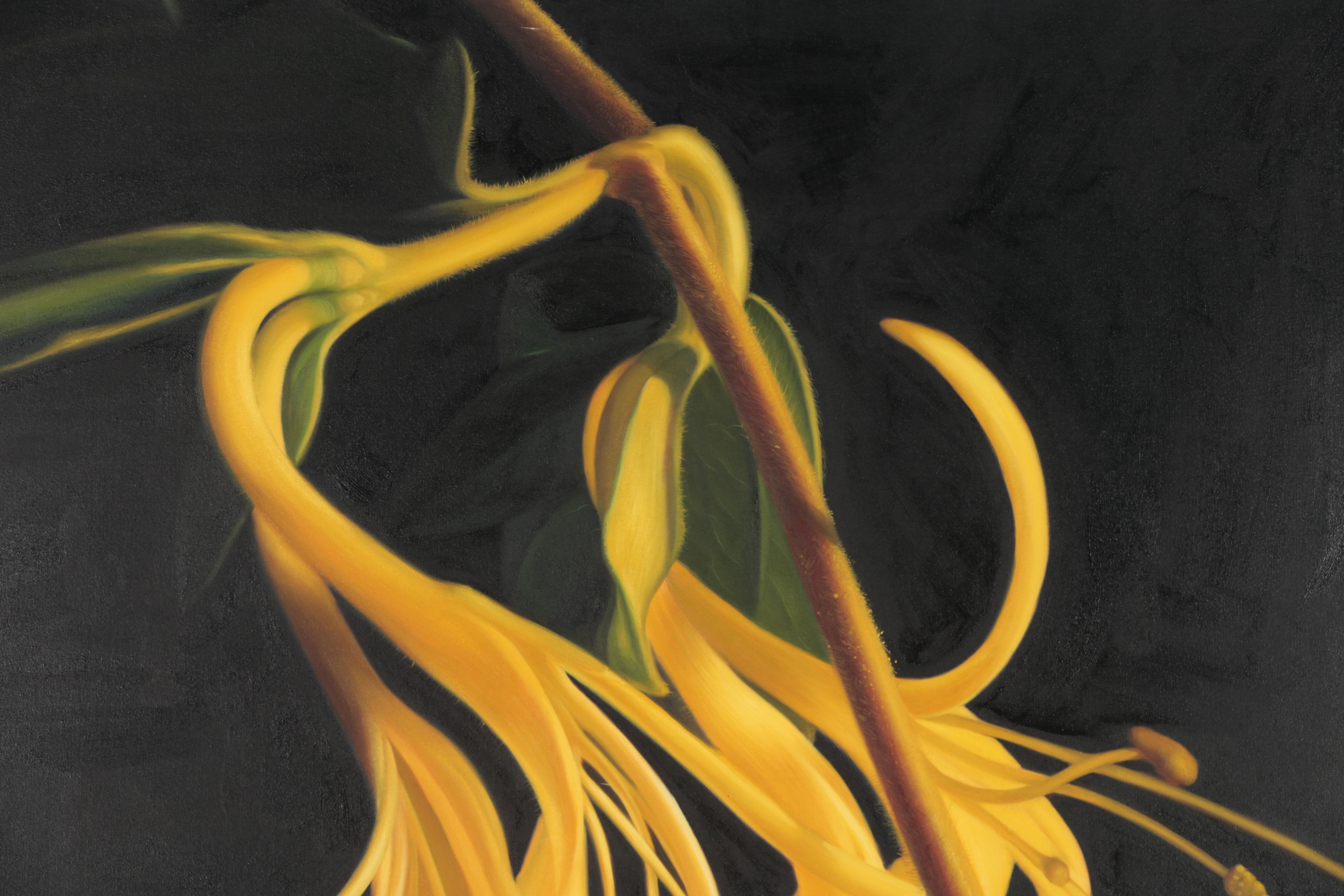 Andrew Stalder Monumental Photorealist Floral Oil Painting | EBTH