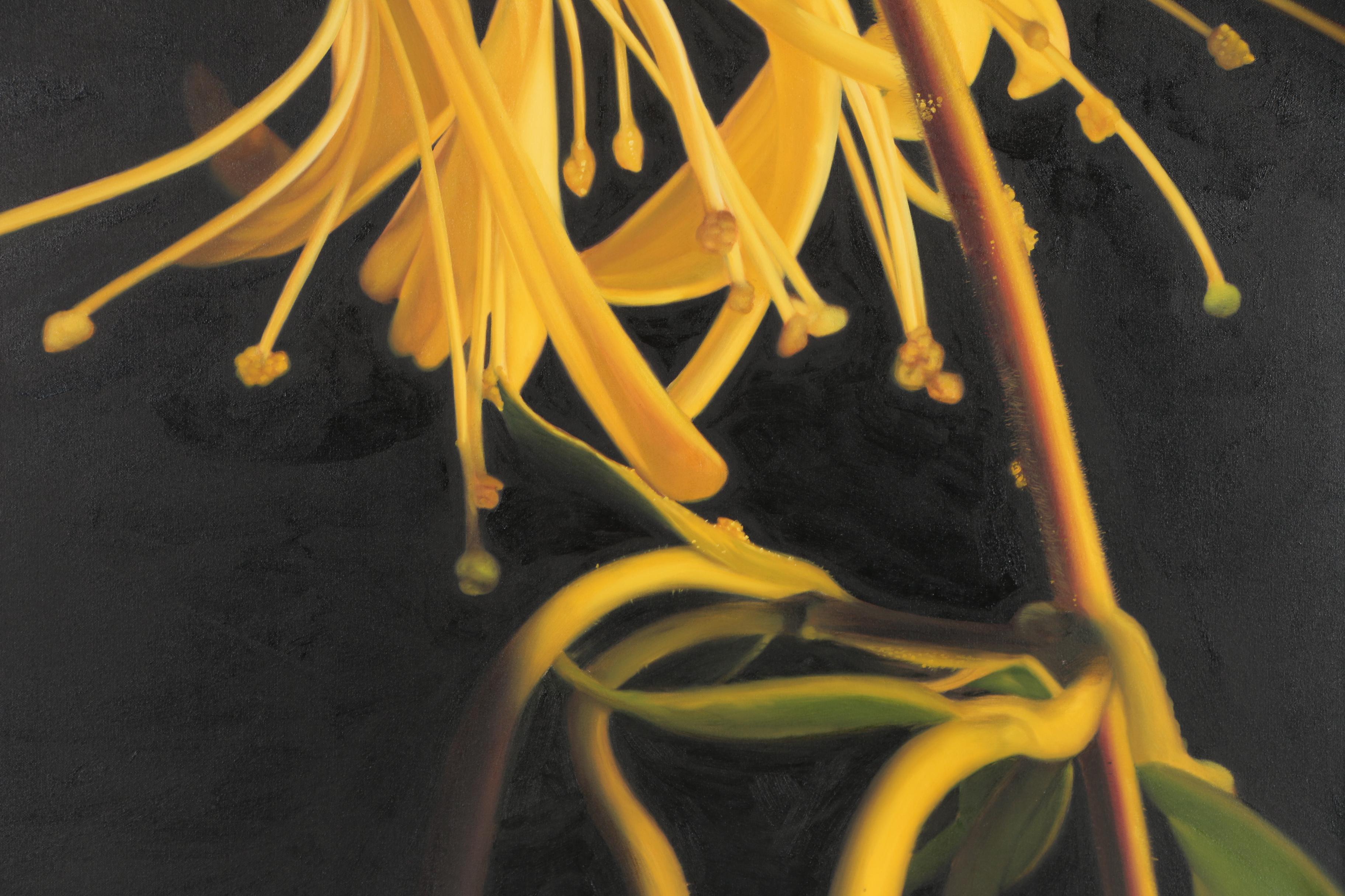 Andrew Stalder Monumental Photorealist Floral Oil Painting | EBTH