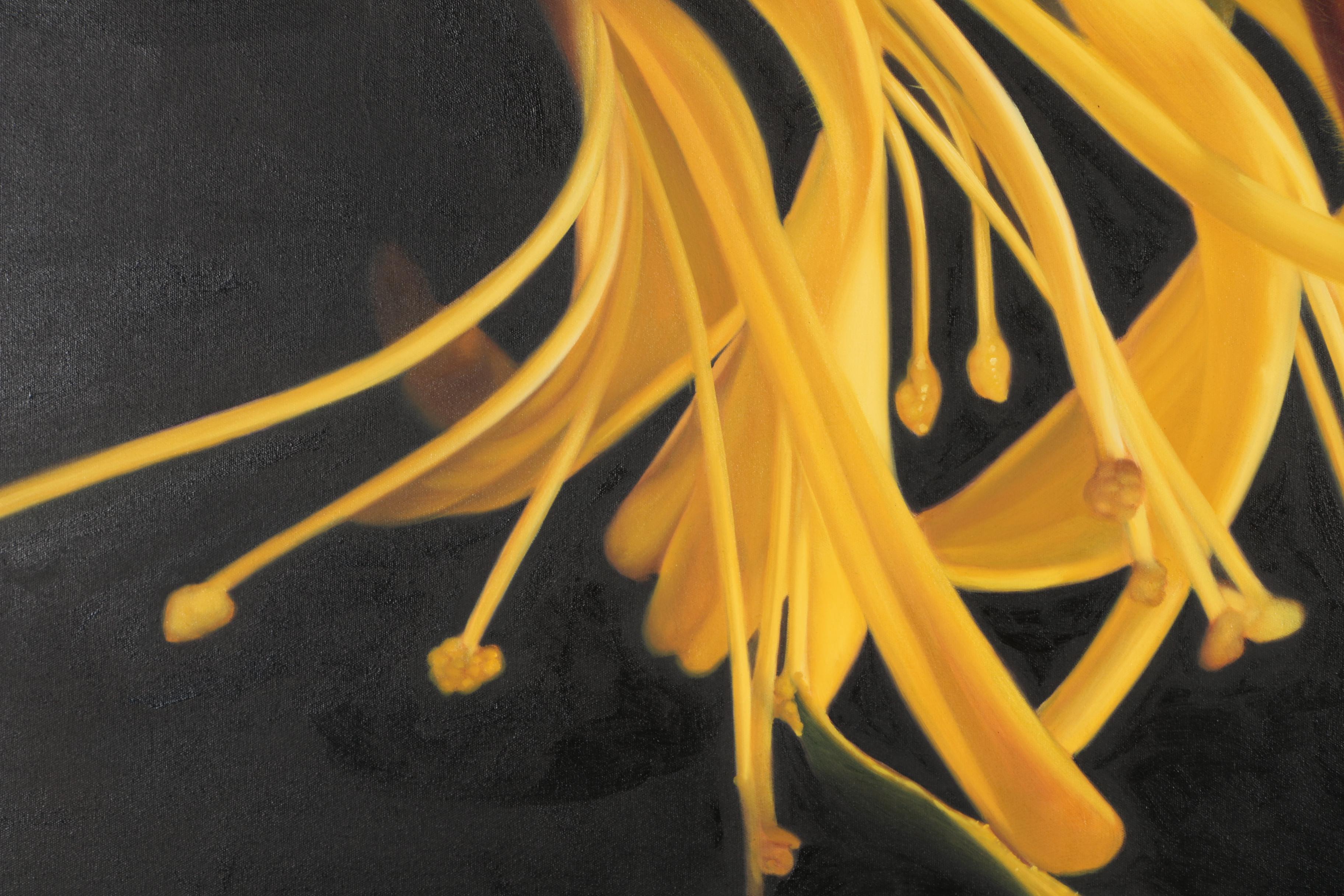 Andrew Stalder Monumental Photorealist Floral Oil Painting | EBTH