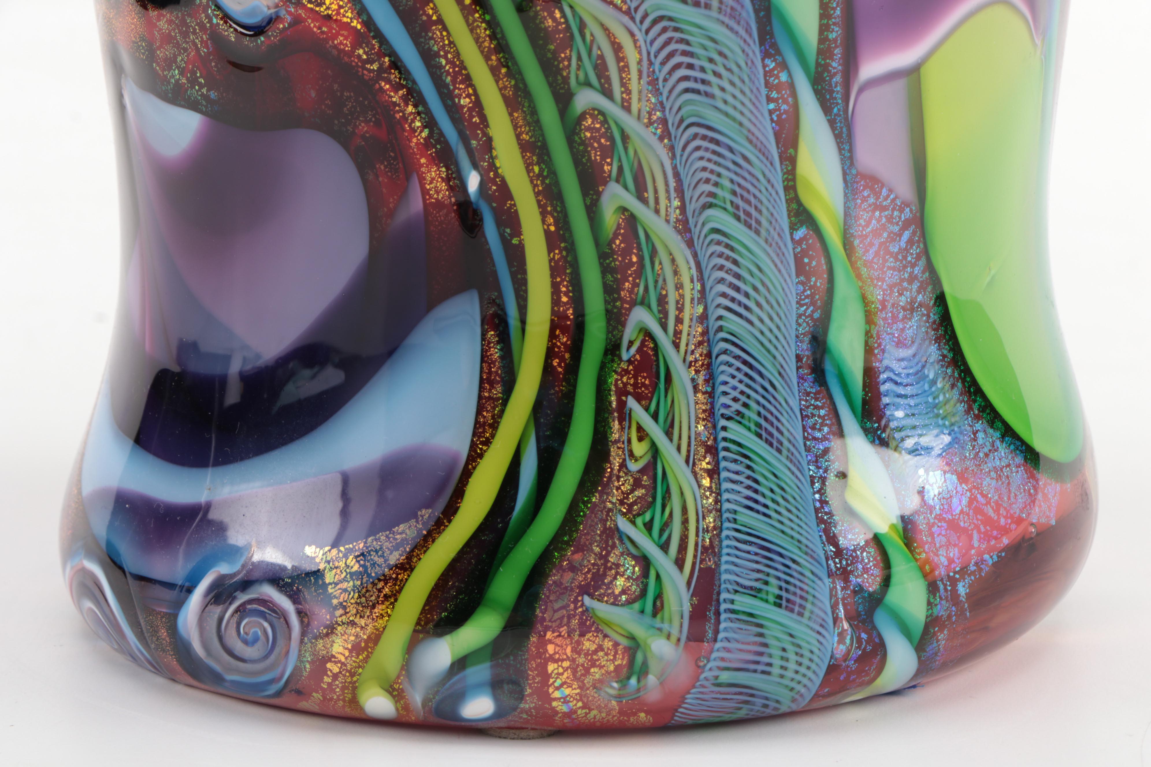 James E. Nowak Art Glass Aquarium Vase | EBTH