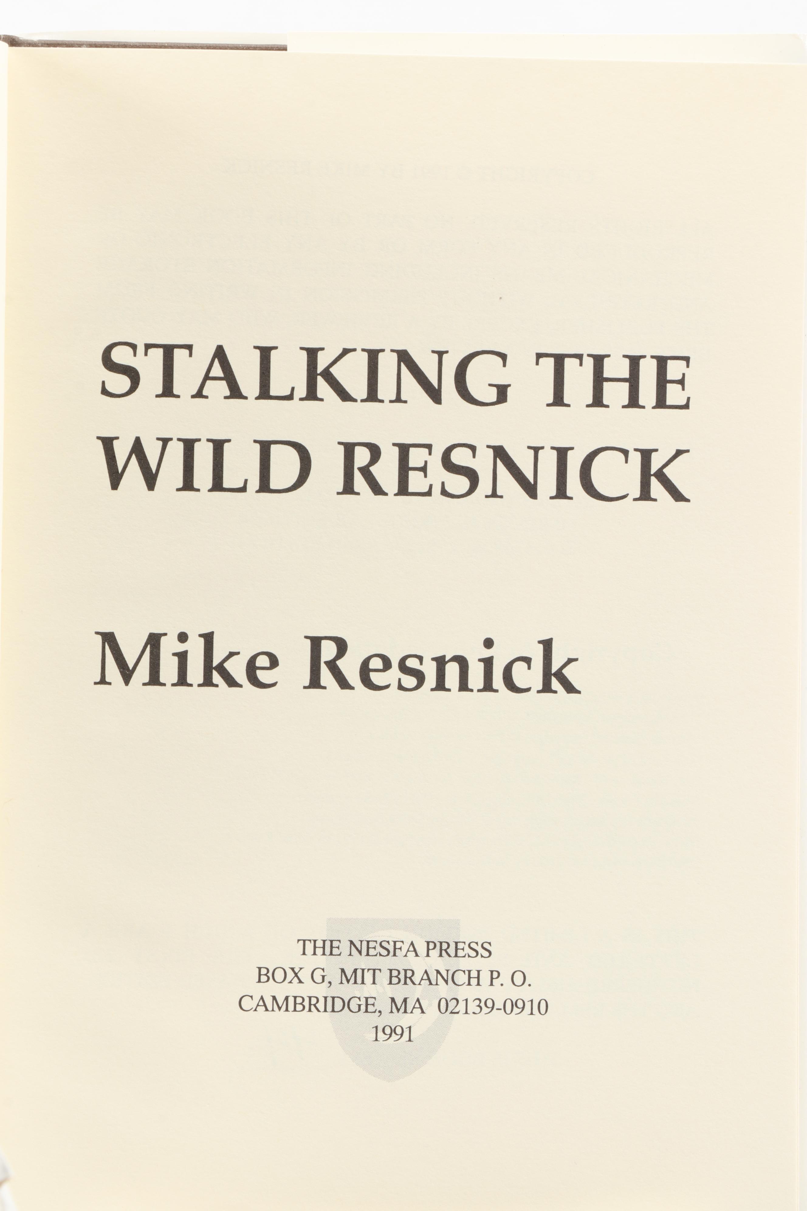 Mike Resnick Books Including Signed "Stalking the Wild Resnick" and ...