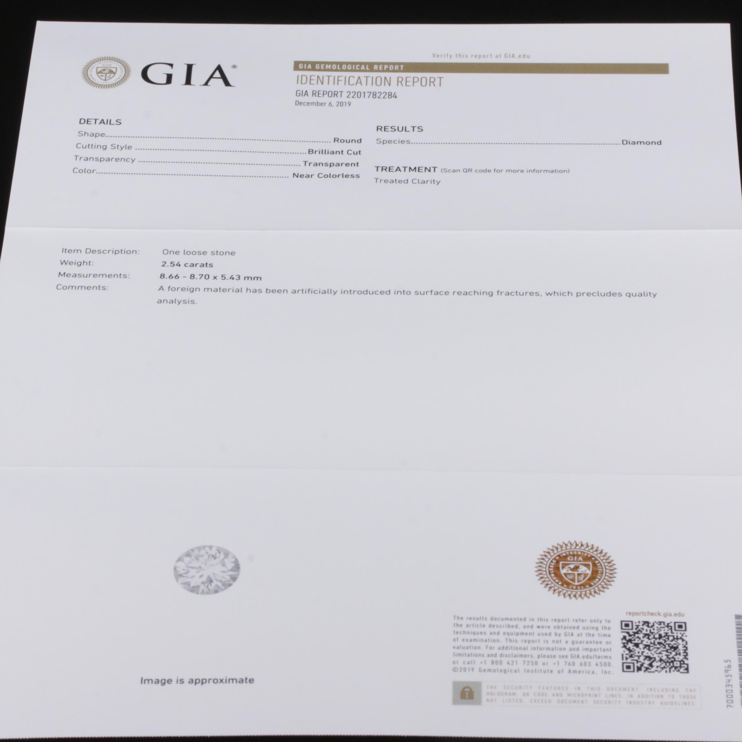 14K White Gold 4.12 CTW Diamond Ring with GIA Report | EBTH