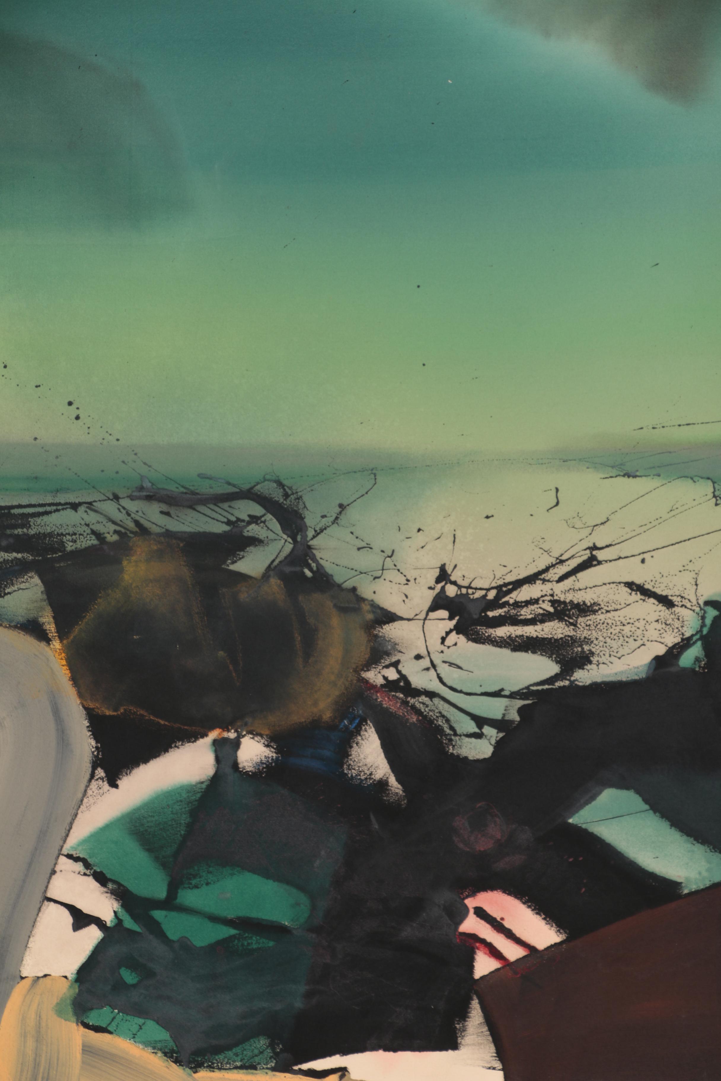 Syd Solomon Monumental Abstract Expressionist Acrylic Painting ...