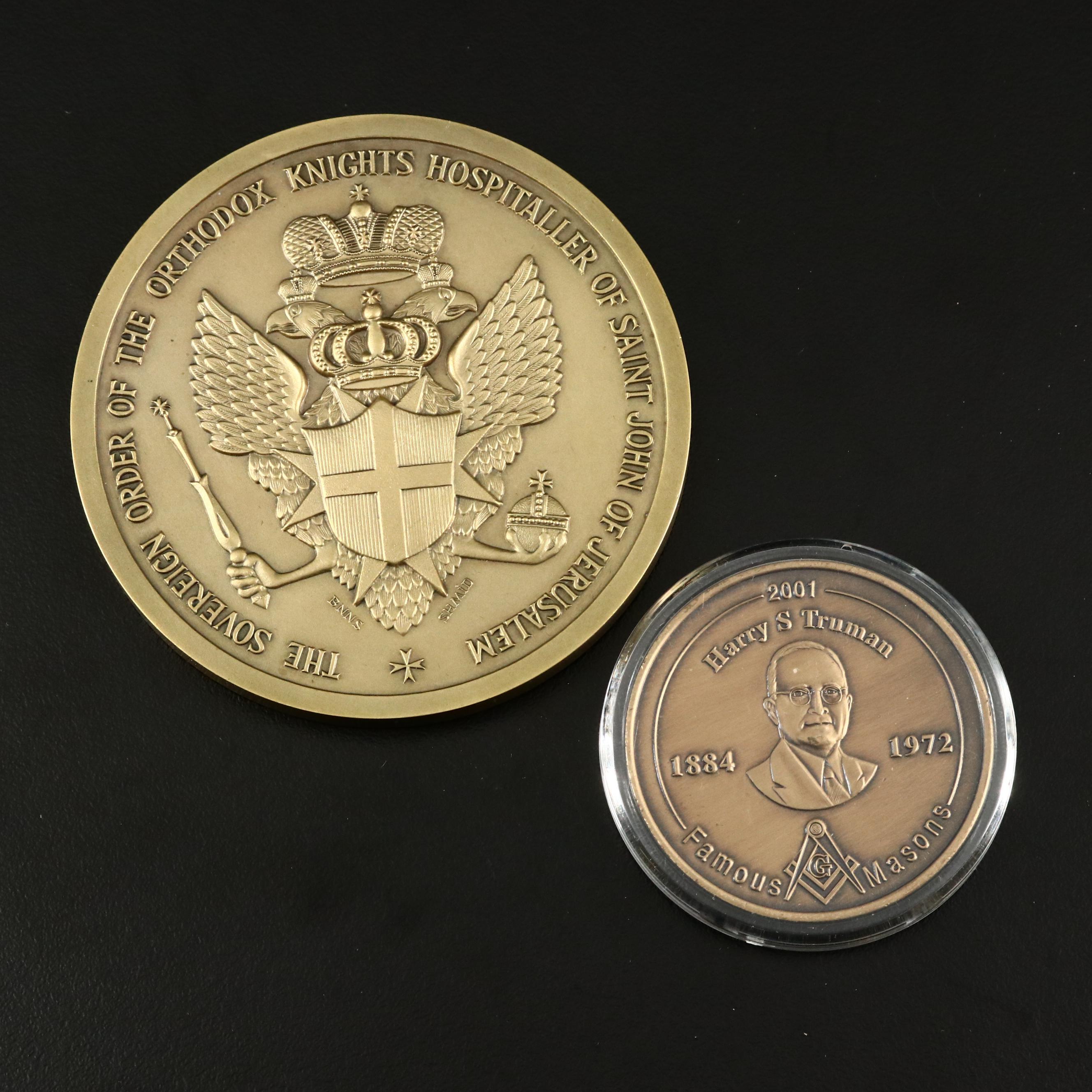 Orthodox Knights of Saint John of Jerusalem and Famous Masons Medals | EBTH