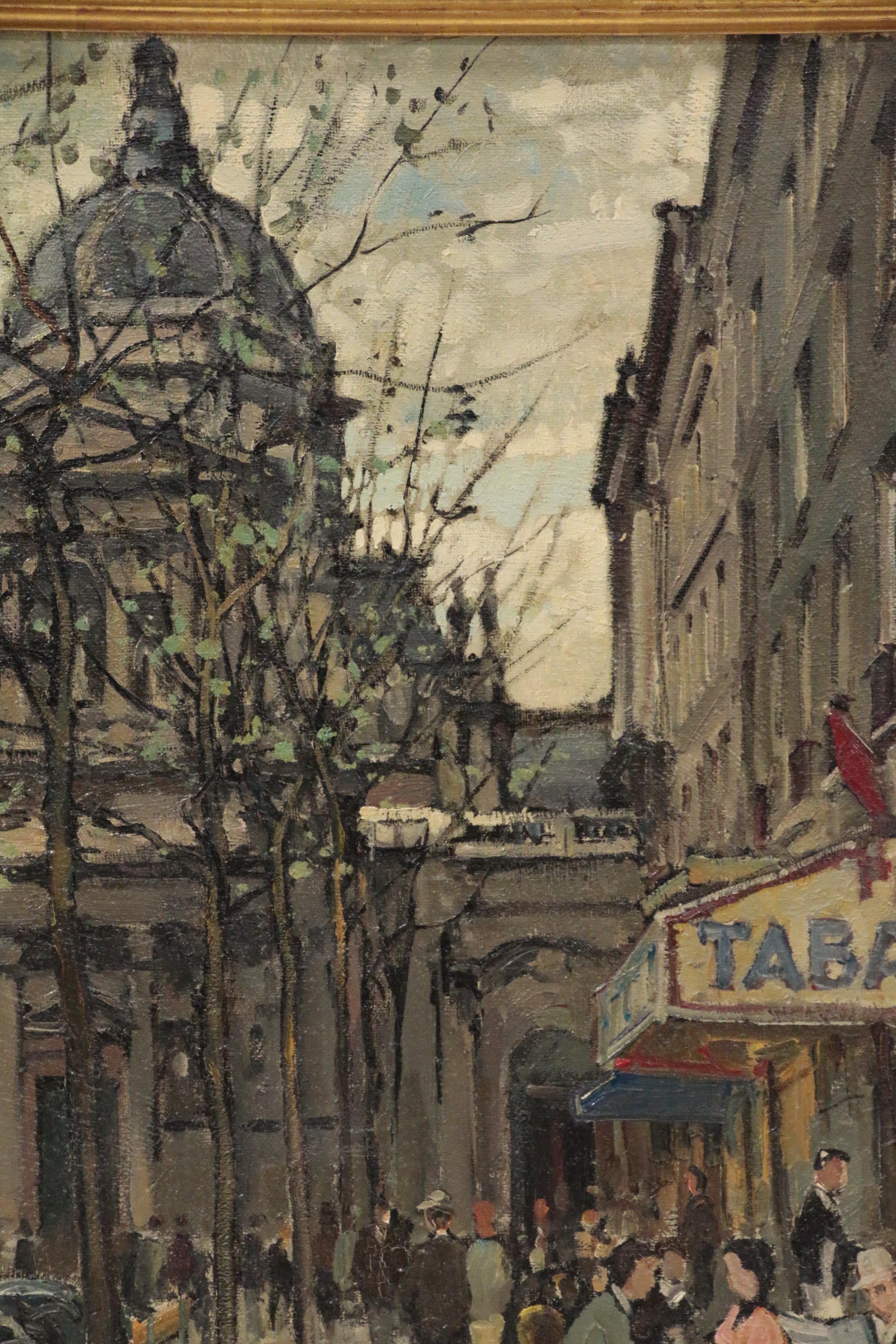 Constantin Kluge Monumental Oil Painting "Place de la Sorbonne", Mid ...